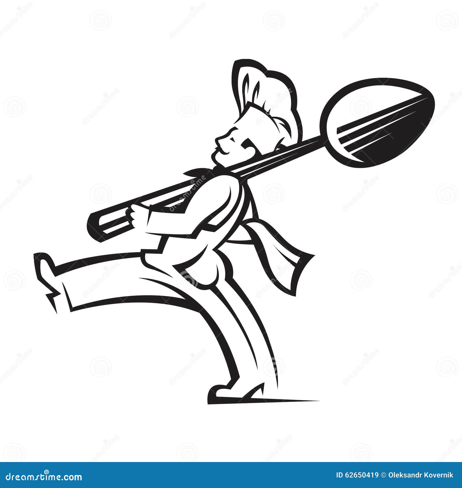 Chef with spoon stock vector. Illustration of recipe - 62650419
