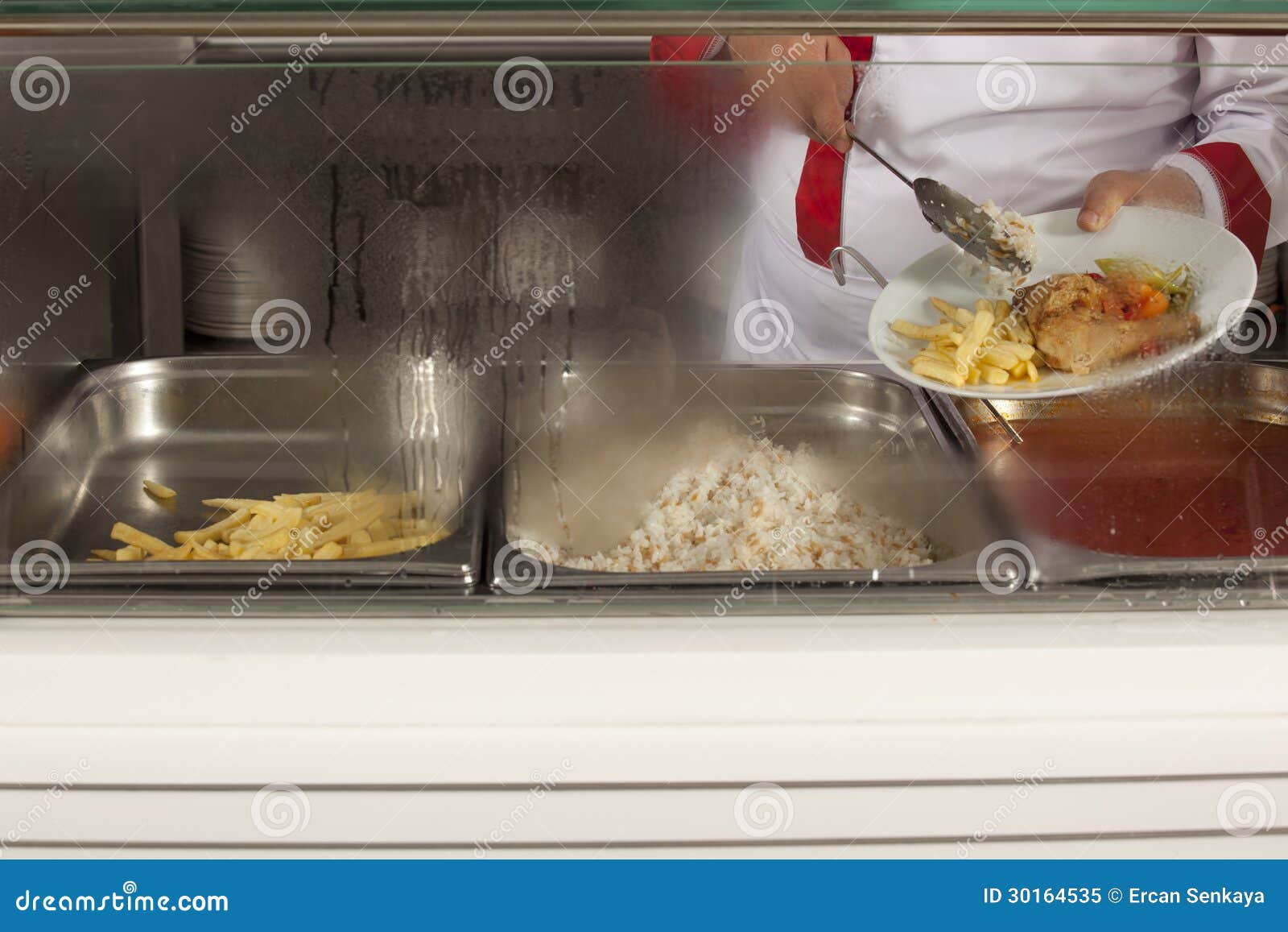 Lunch station stock image. Image of service, food, school - 30164535