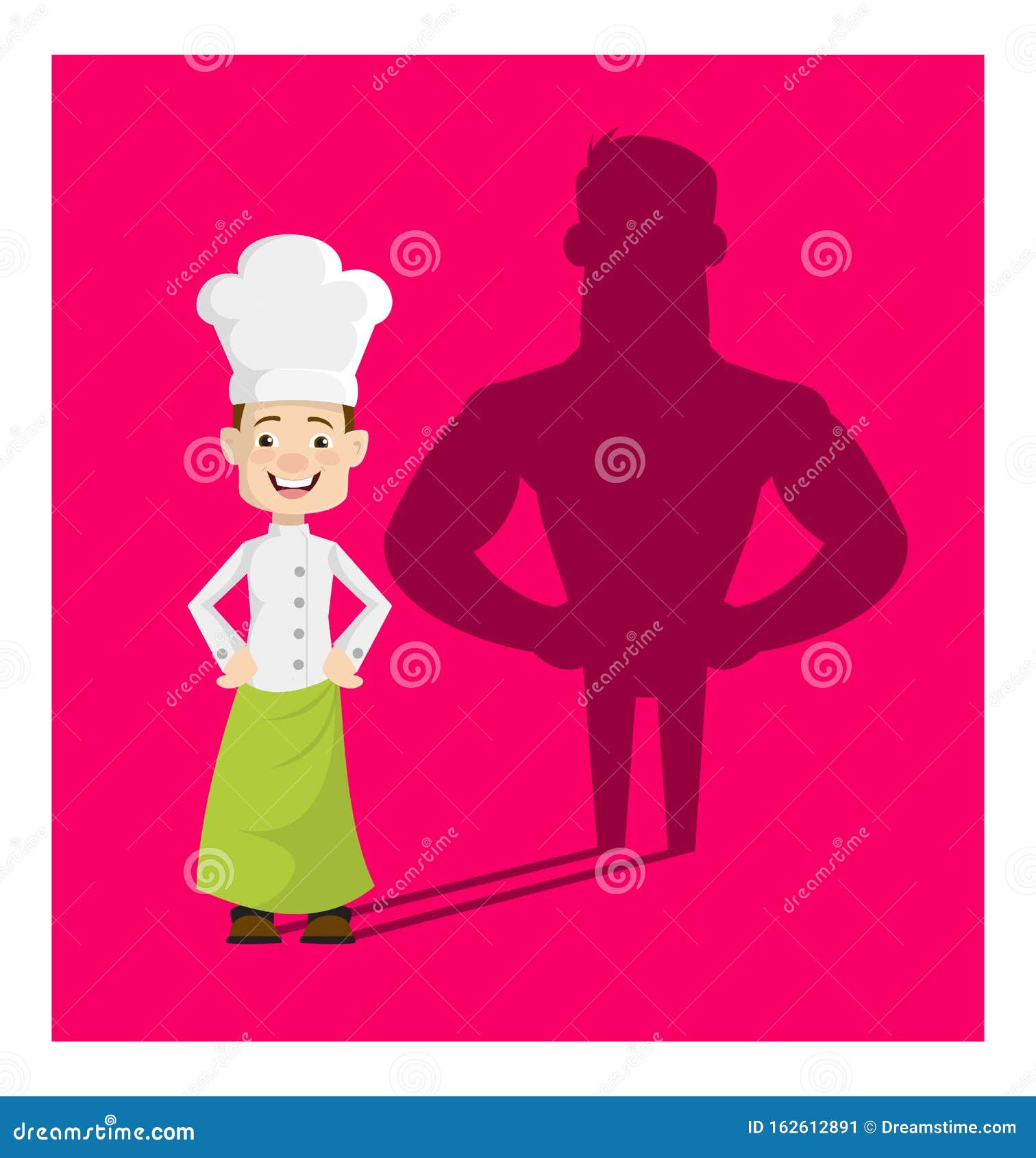 Chef - Standing in Positive Attitude Stock Vector - Illustration of ...