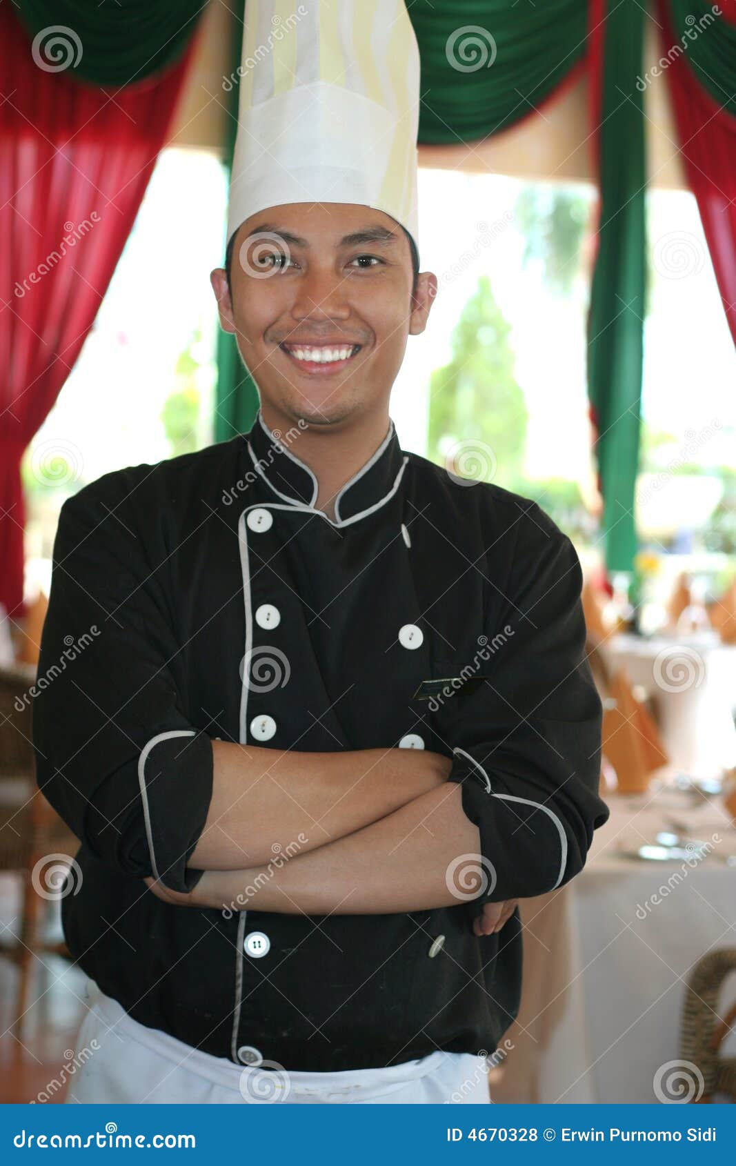 Chef Standing at Restaurant Stock Photo - Image of staff, accommodation ...