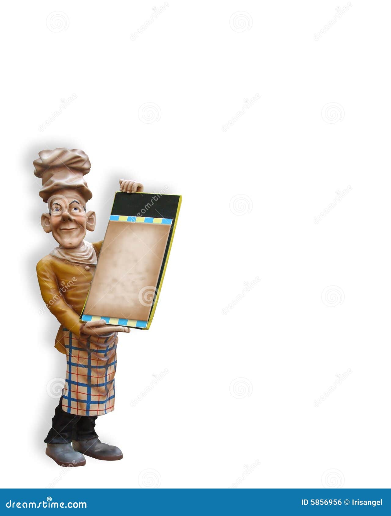 Chef Statue with Blank Menu Stock Illustration - Illustration of dine ...