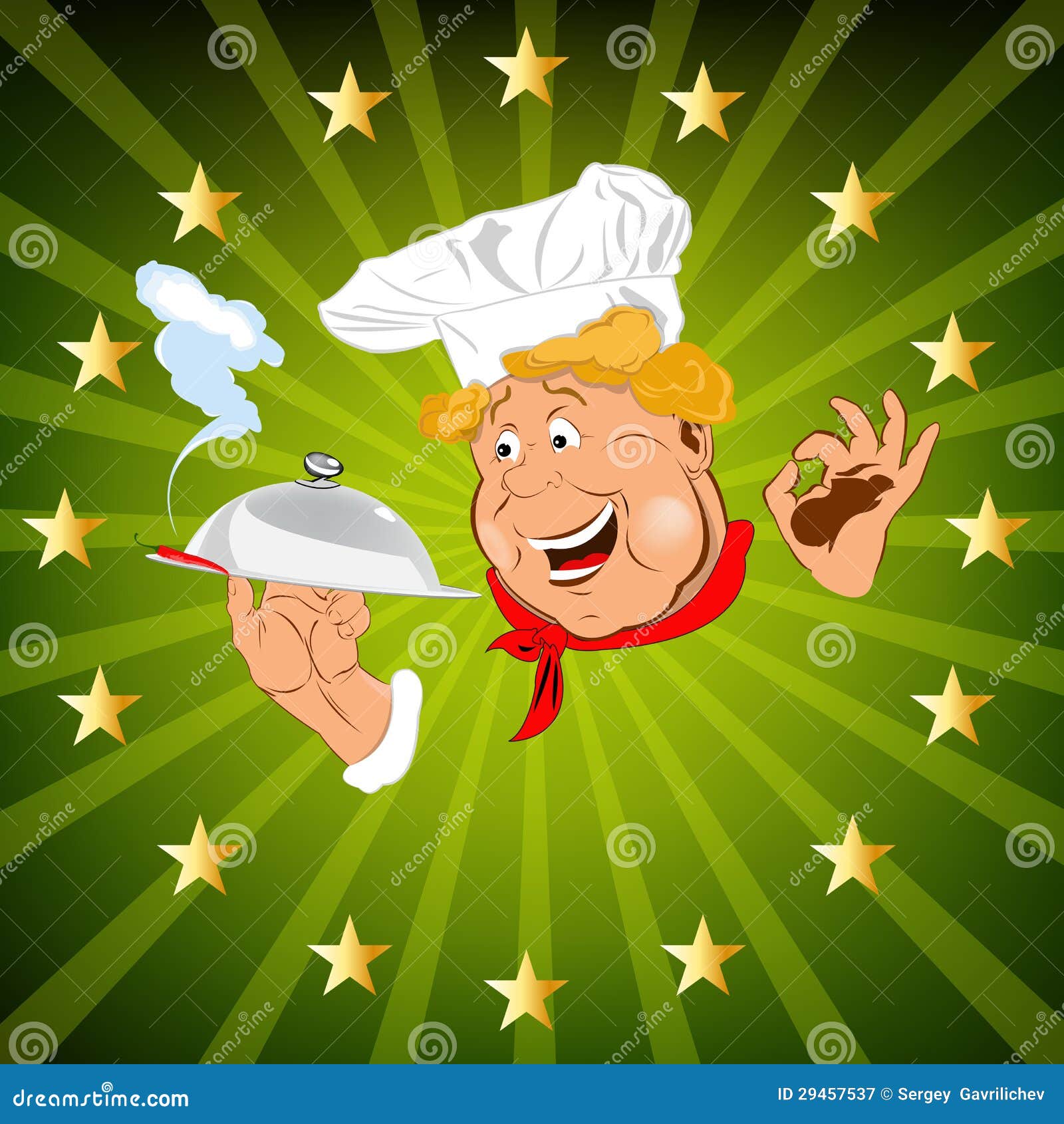 Chef.Sticker divertido stock de ilustración. Ilustración de delicioso ...