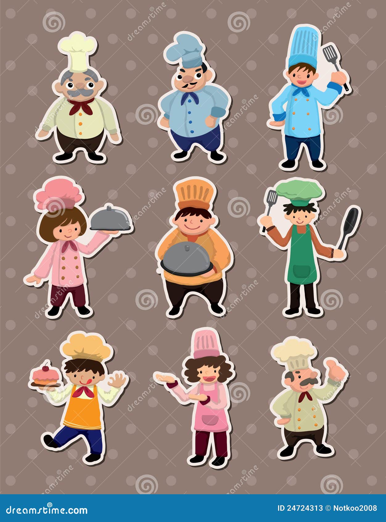Chef stickers stock vector. Illustration of isolated - 24724313
