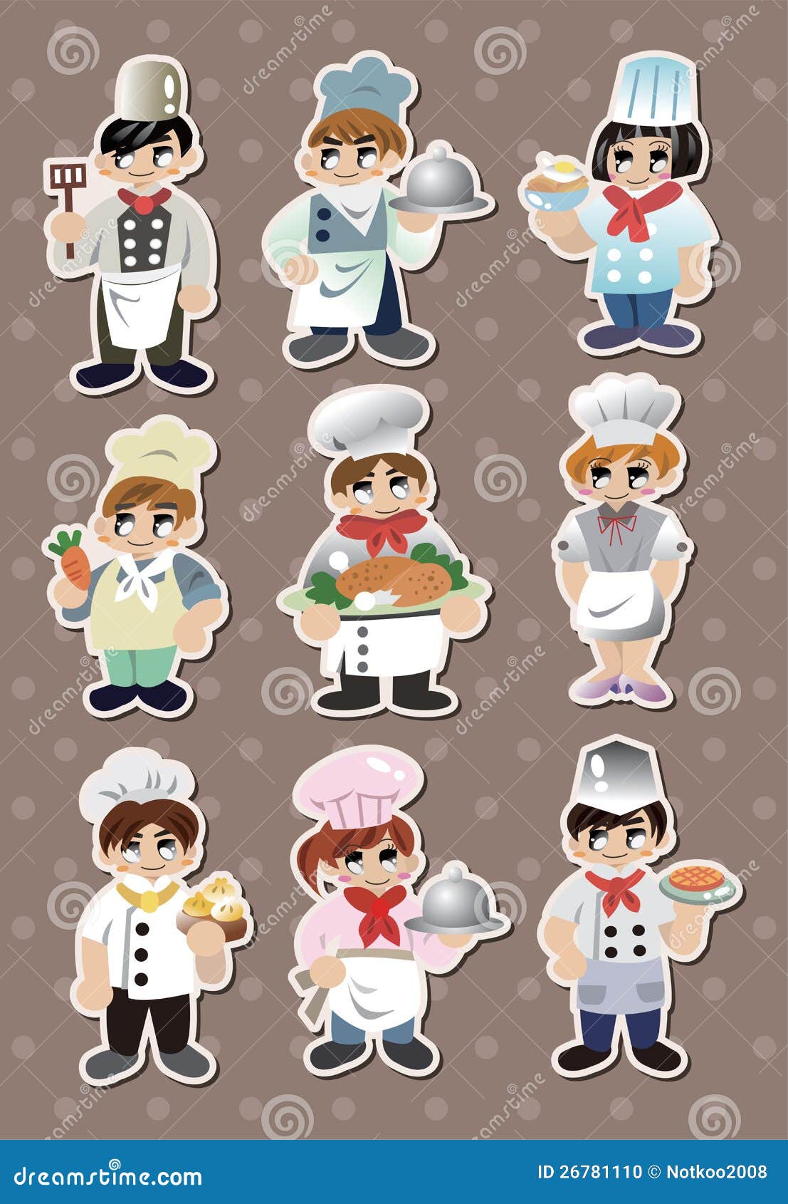 Chef stickers stock vector. Illustration of cafe, cooking - 26781110
