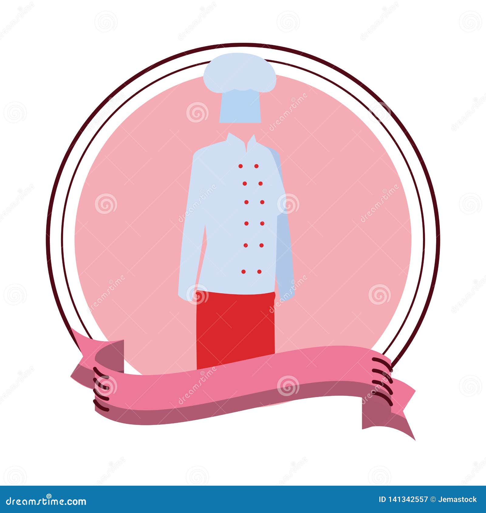 Chef suit jacket with hat stock vector. Illustration of clothes - 141342557