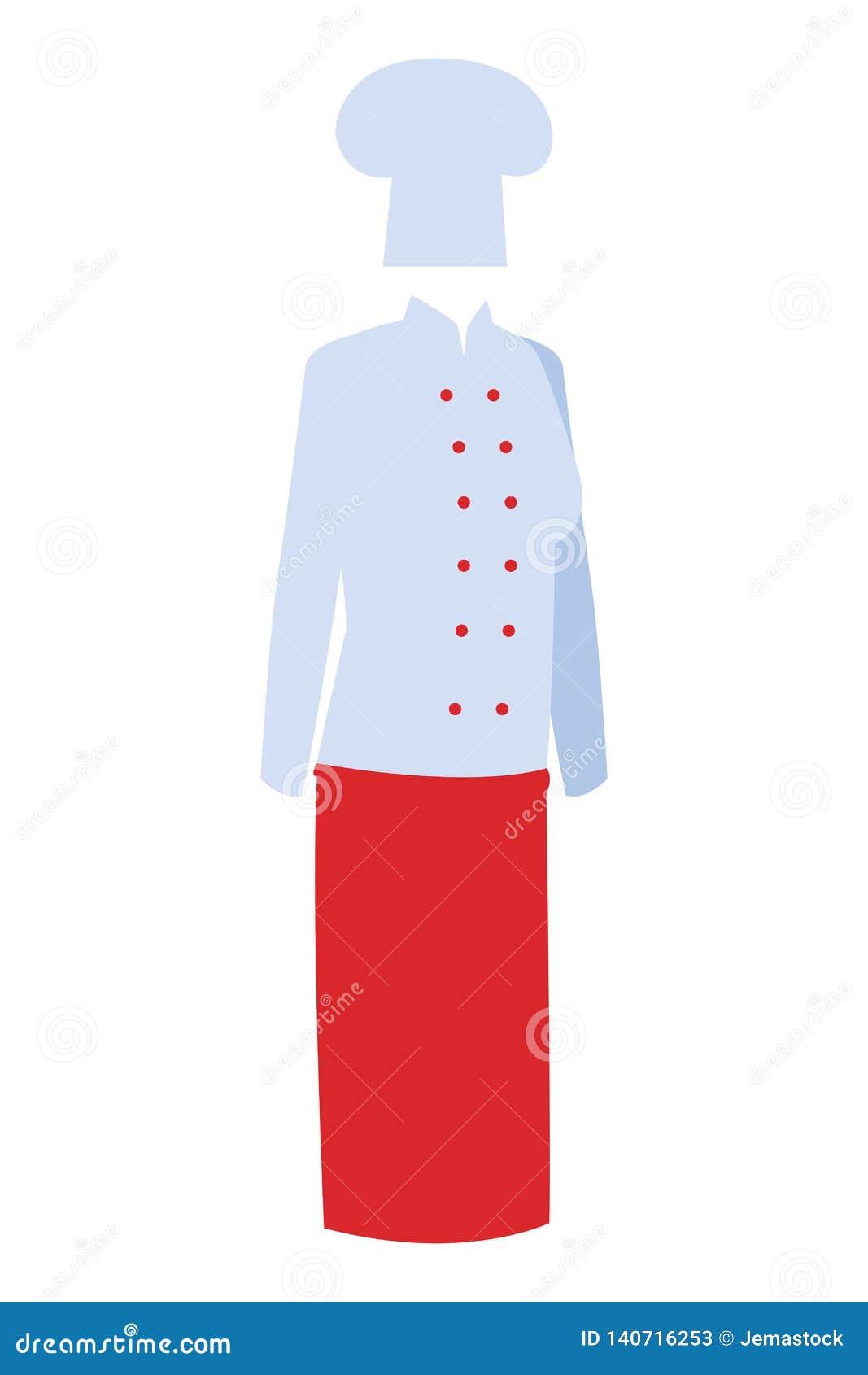 Chef suit jacket with hat stock vector. Illustration of cartoon - 140716253