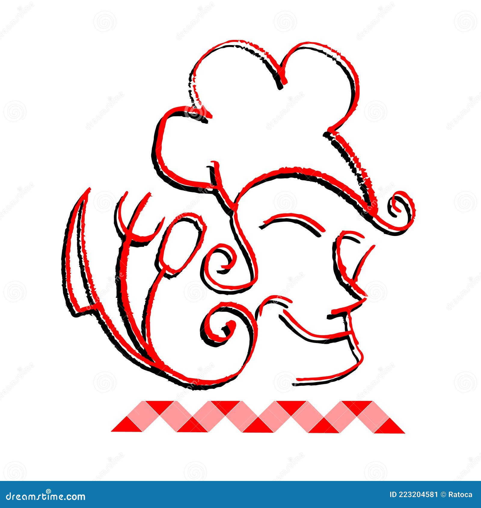 Chef symbol stock vector. Illustration of artistic, puppet - 223204581
