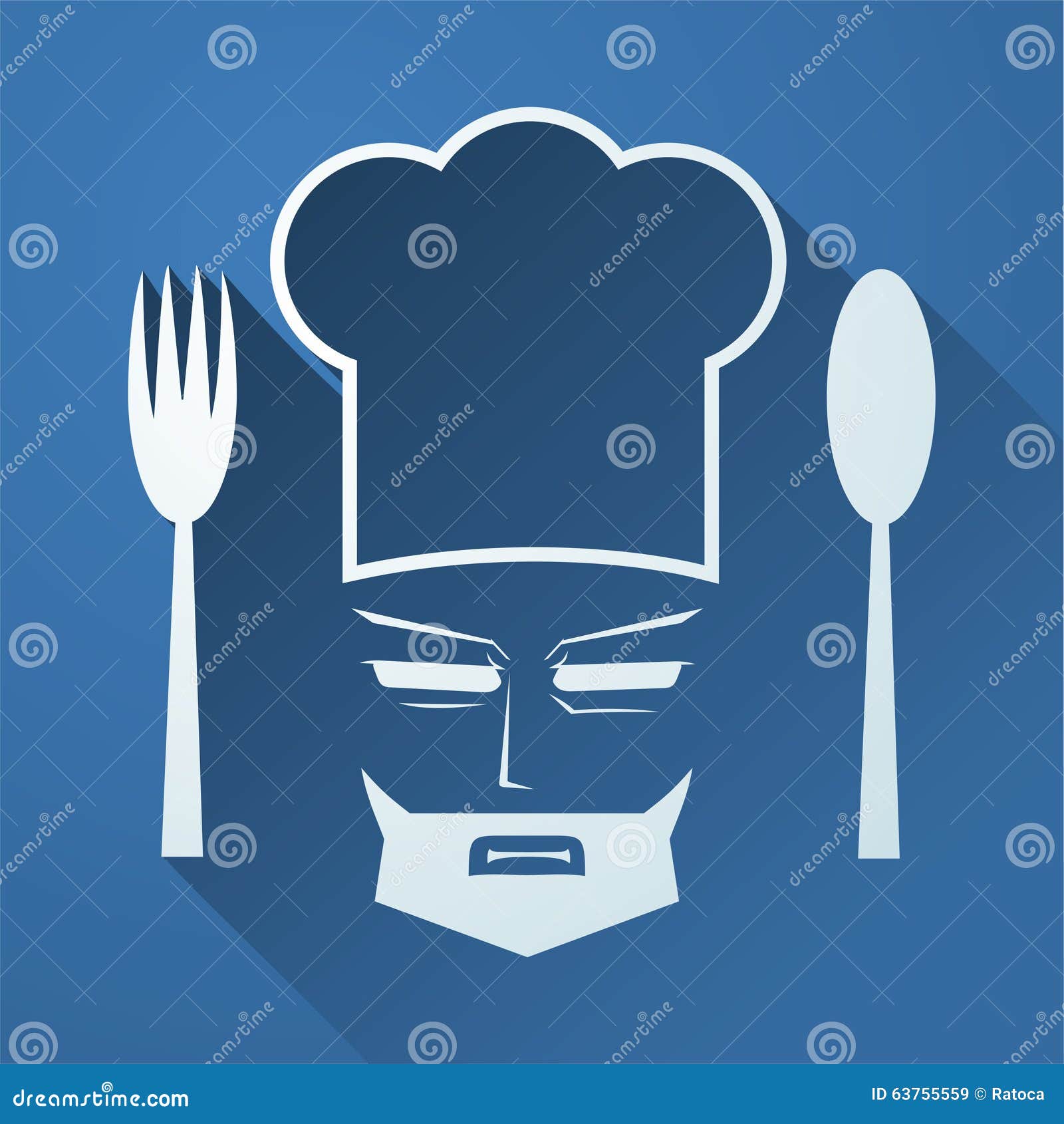 Chef symbol stock vector. Illustration of head, cooking - 63755559