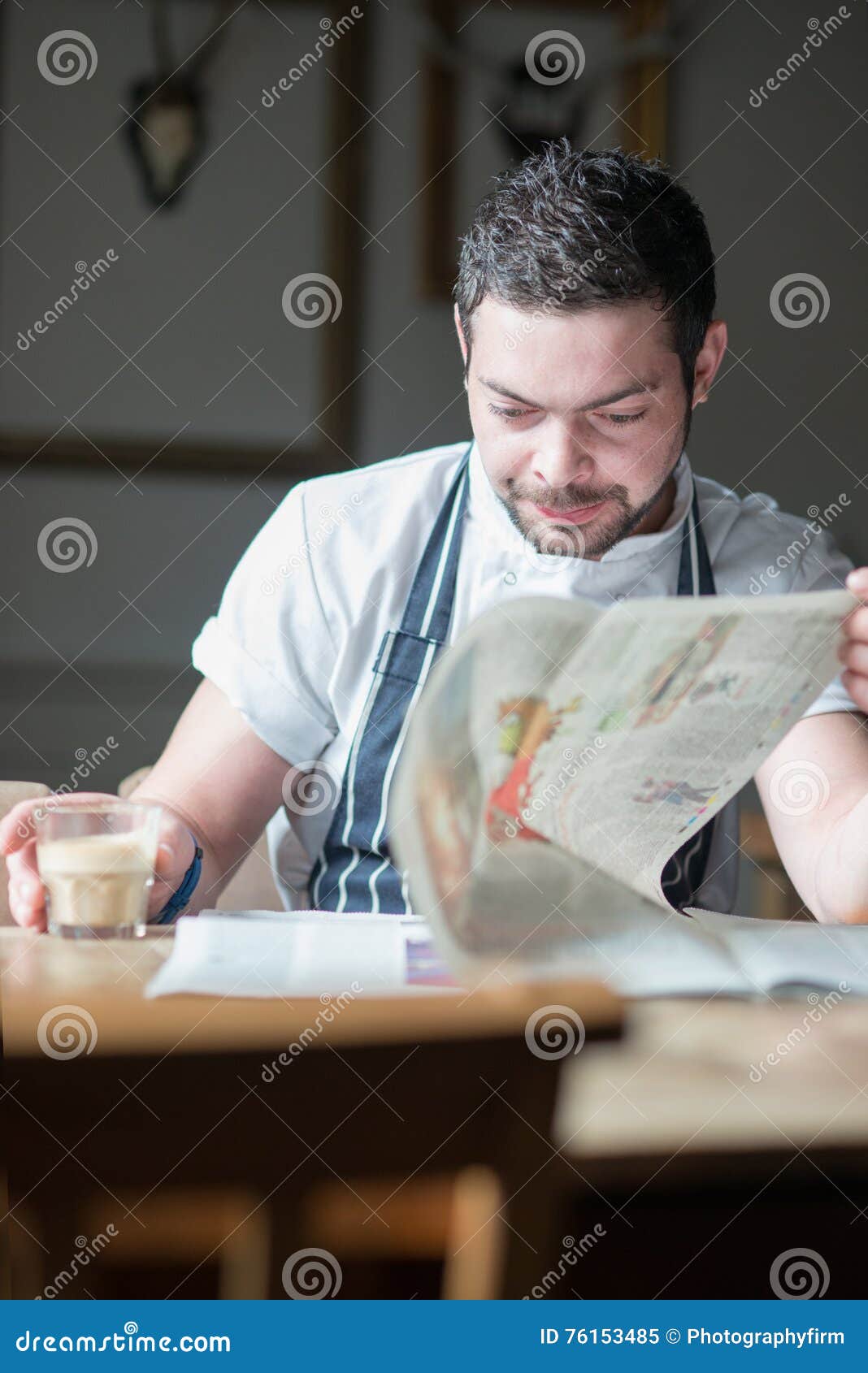 Chef taking a break stock image. Image of food, occupation - 76153485