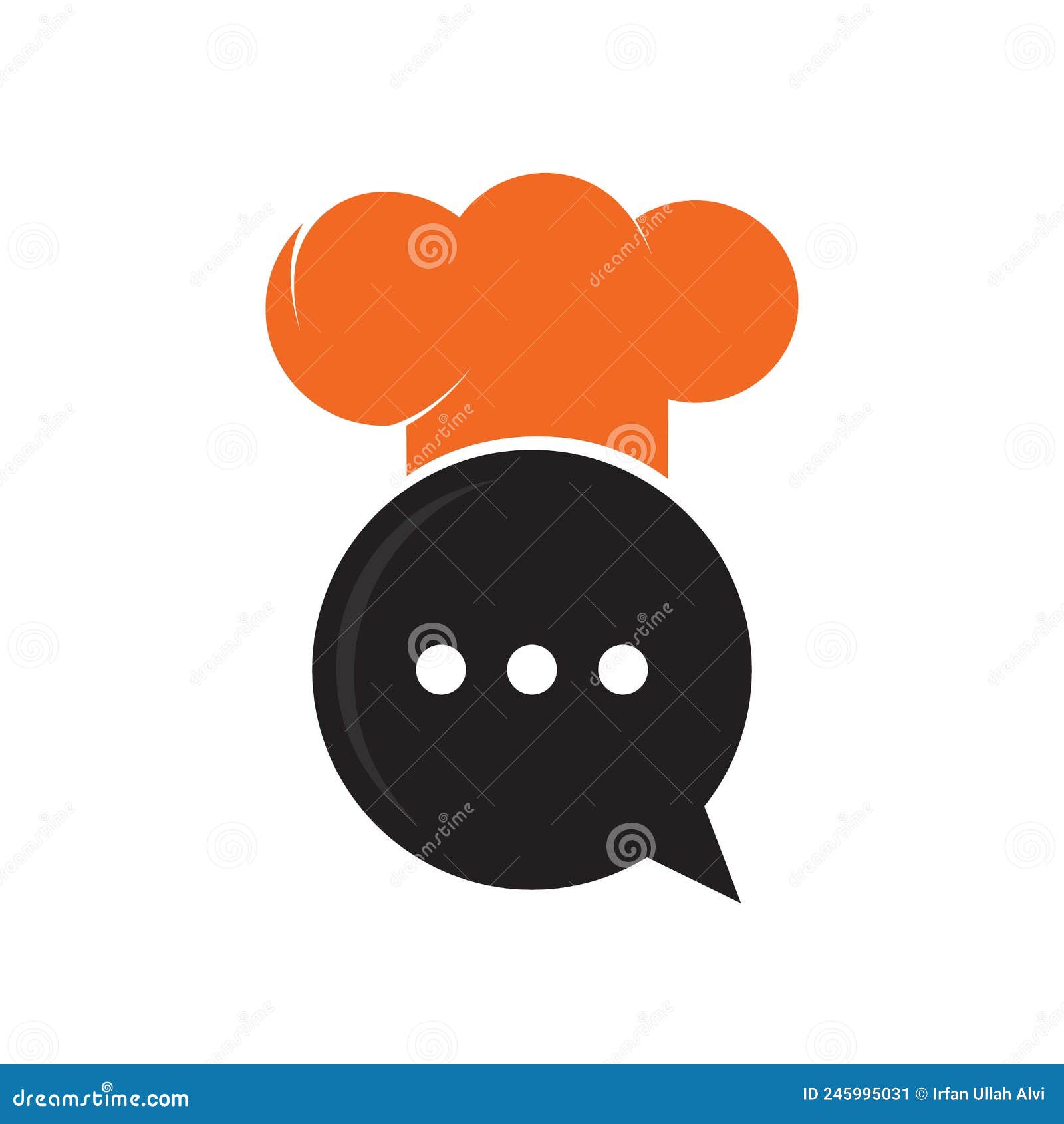 Chef Talk Vector Logo Design. Illustration of Hat Cooker and Chat ...