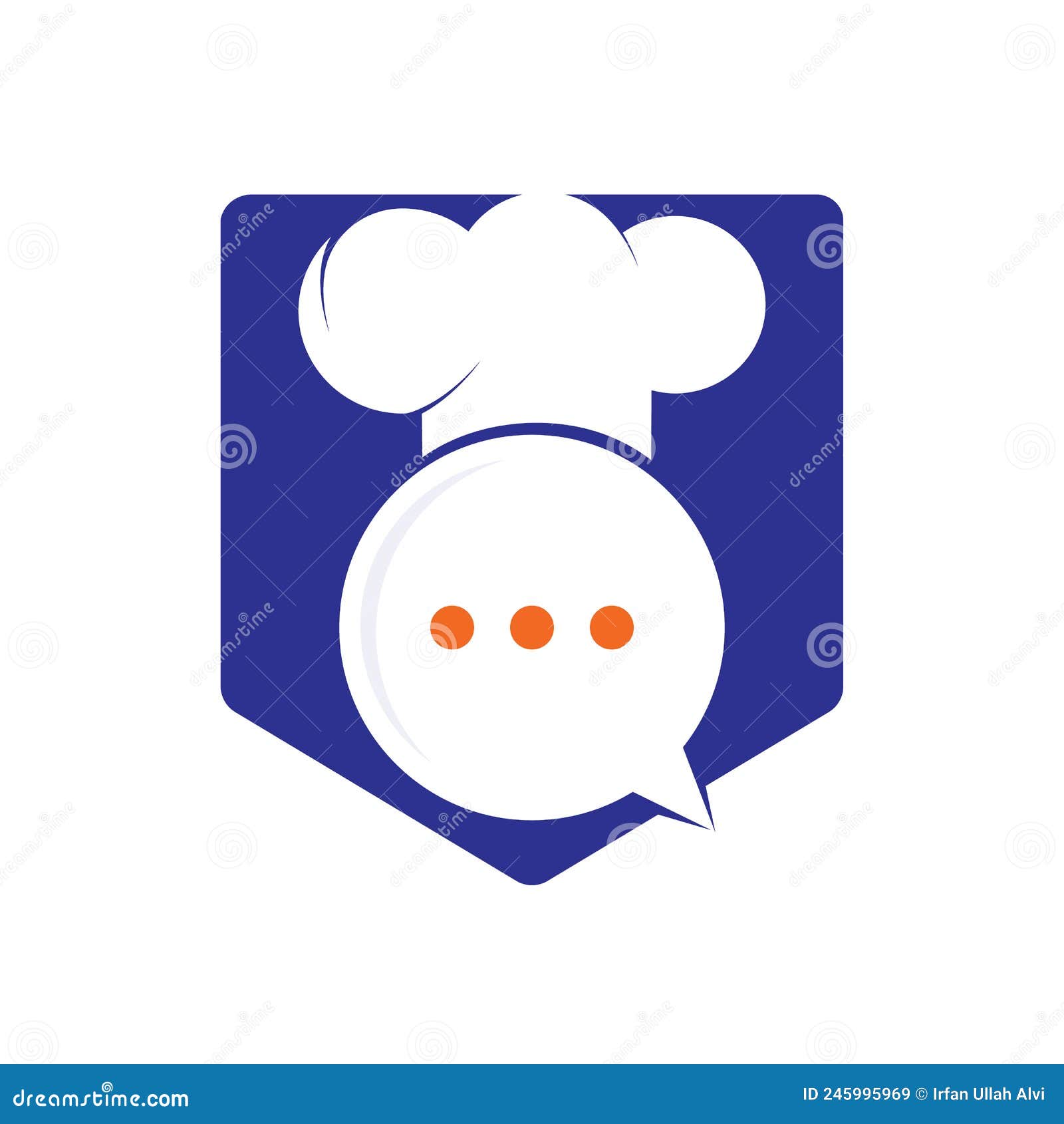 Chef Talk Vector Logo Design. Illustration of Hat Cooker and Chat ...