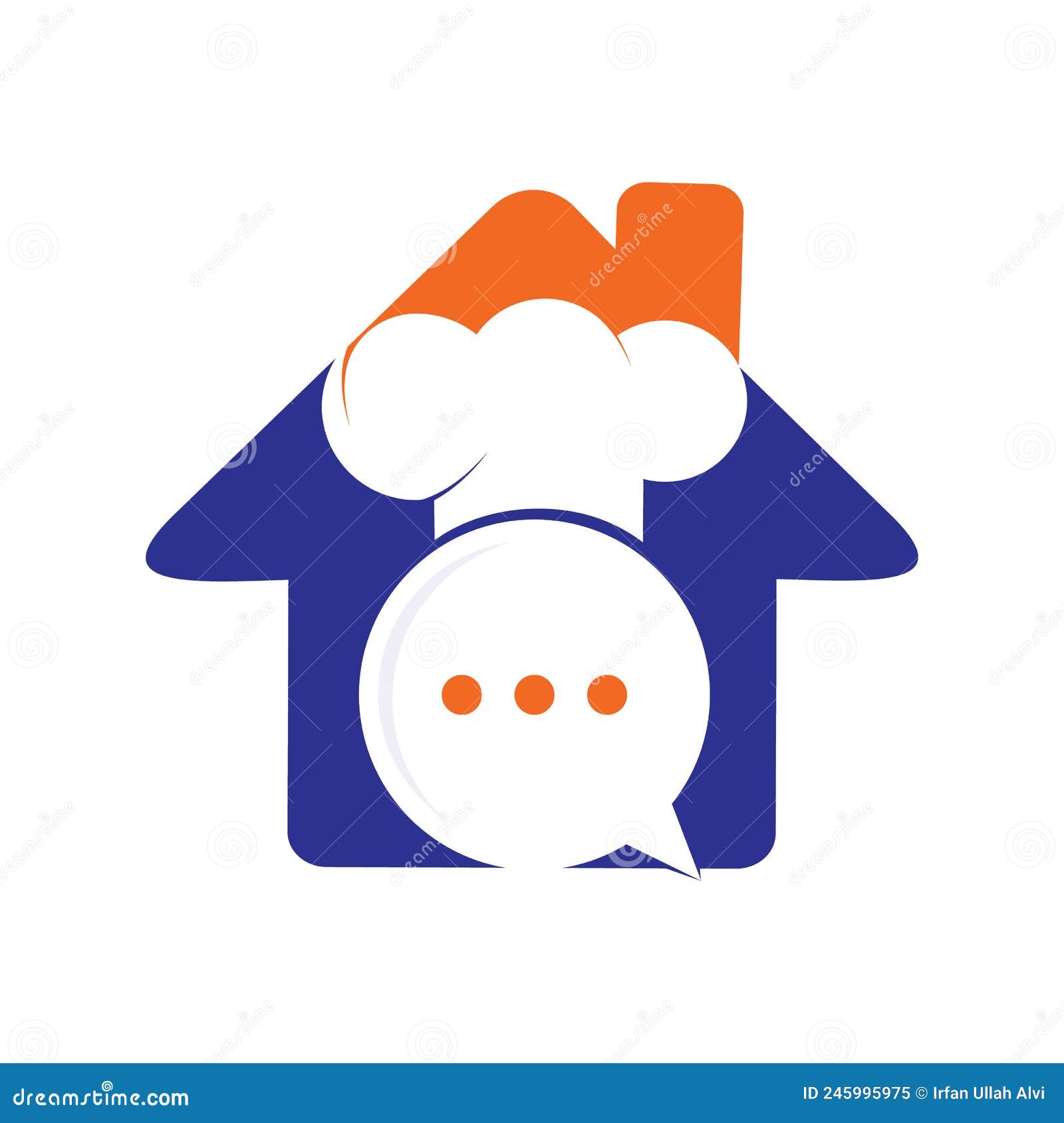 Chef Talk Vector Logo Design. Illustration of Hat Cooker and Chat ...