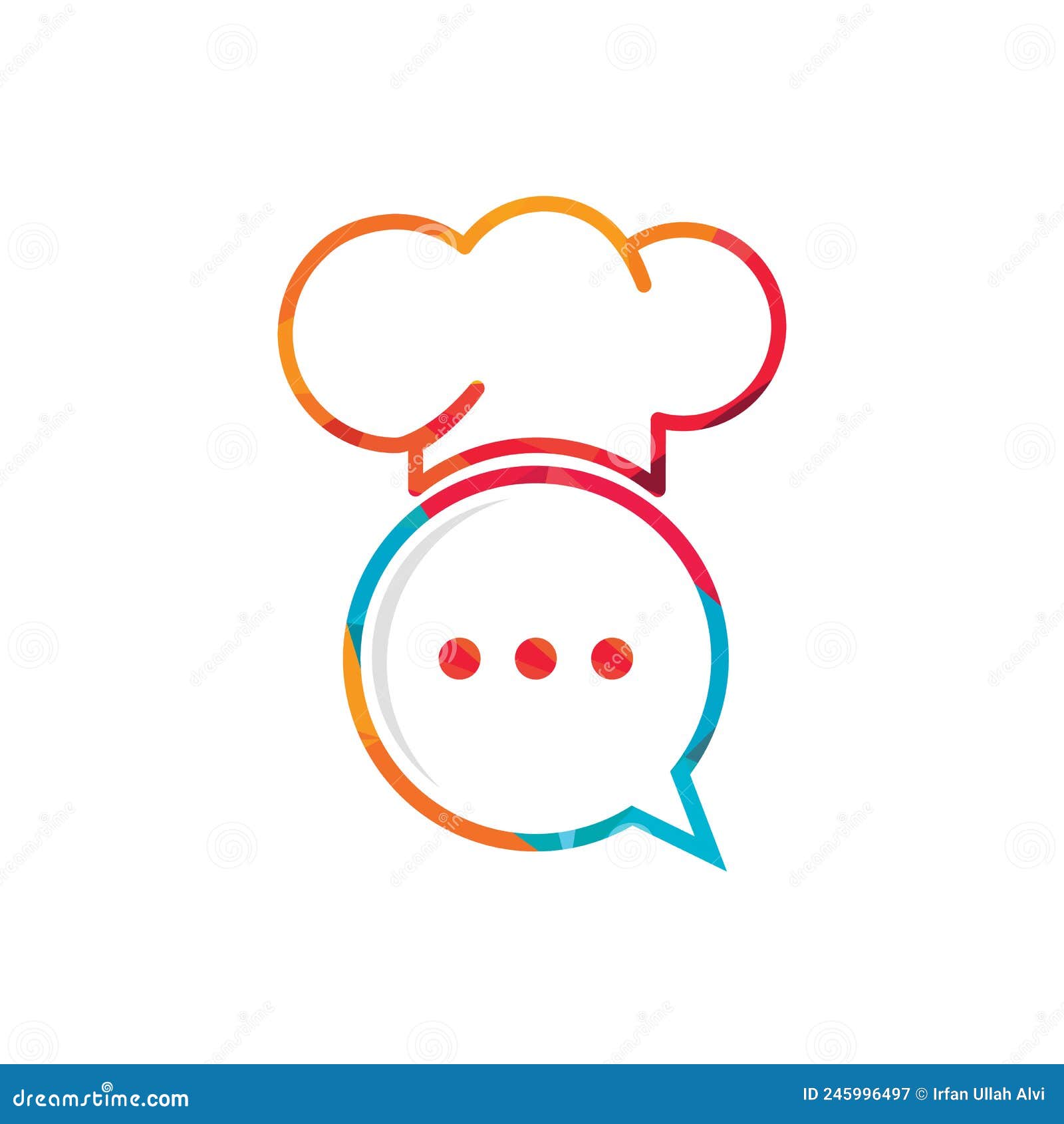 Chef Talk Vector Logo Design. Illustration of Hat Cooker and Chat ...