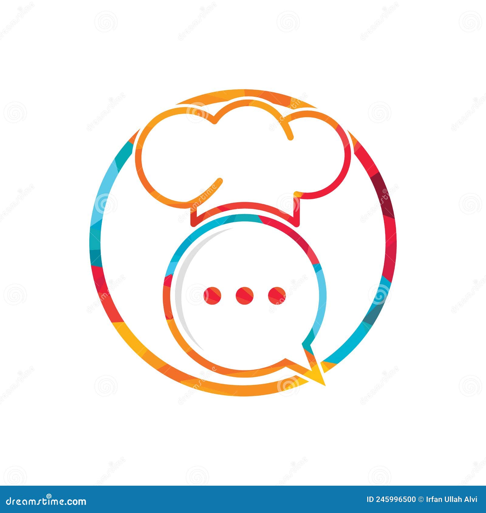 Chef Talk Vector Logo Design. Illustration of Hat Cooker and Chat ...
