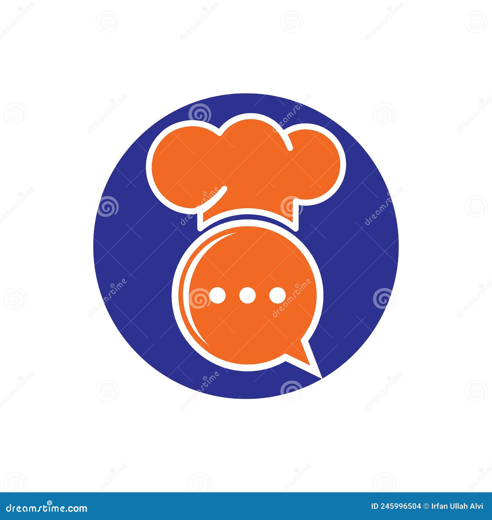 Chef Talk Vector Logo Design. Illustration of Hat Cooker and Chat ...