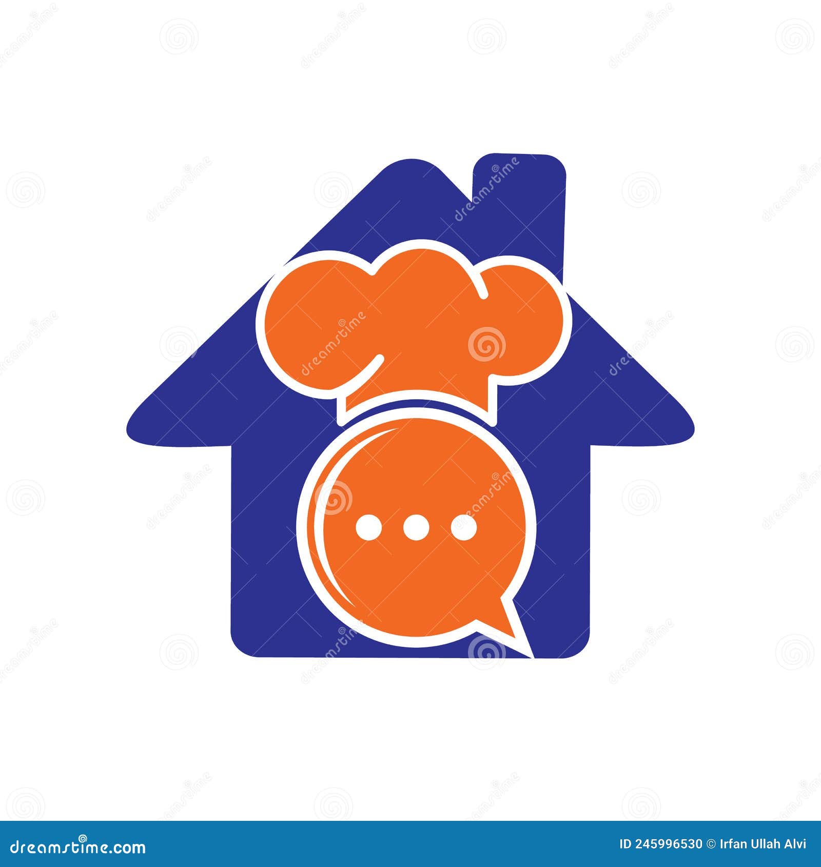 Chef Talk Vector Logo Design. Illustration of Hat Cooker and Chat ...