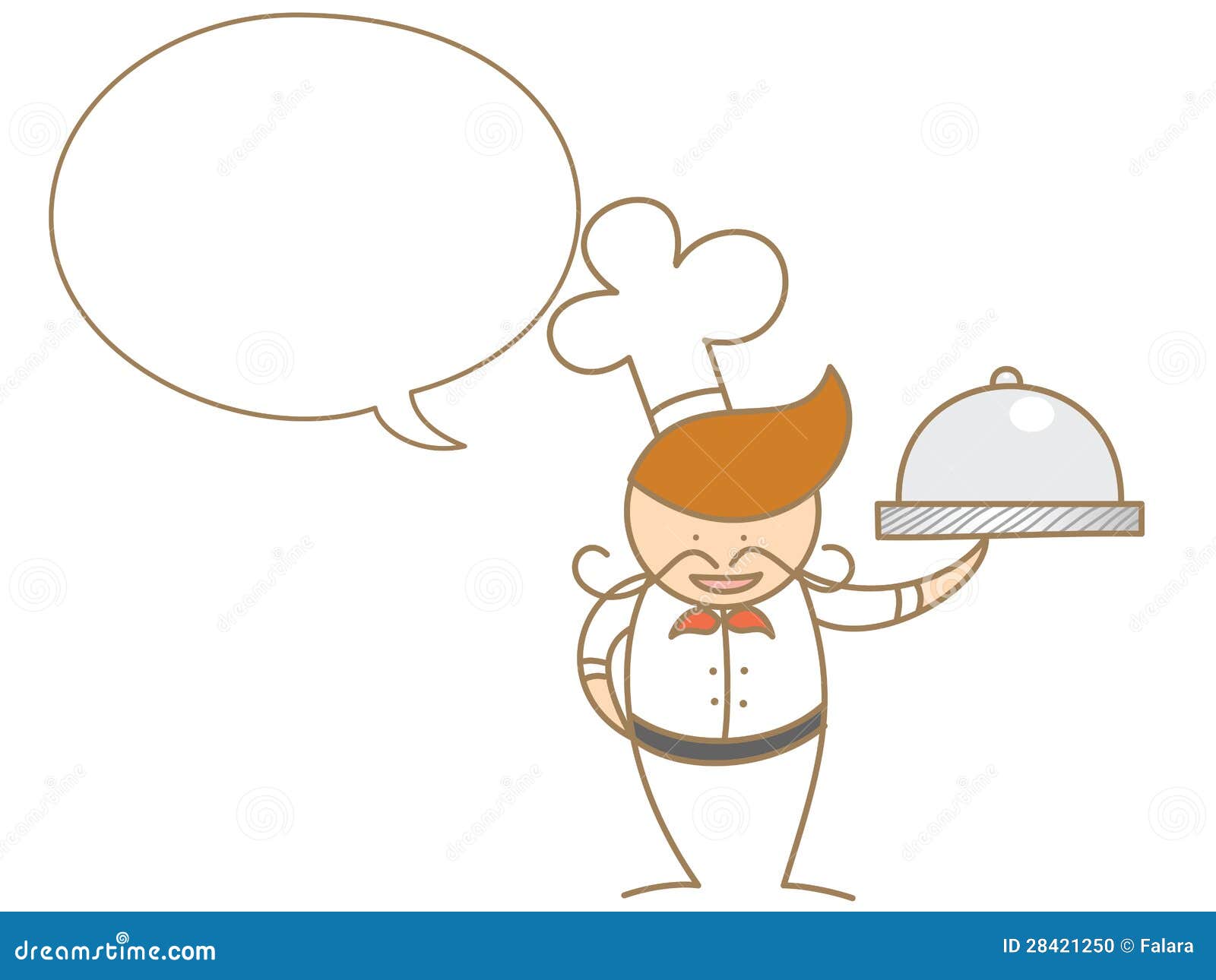 Chef talking in bubble stock vector. Illustration of list - 28421250
