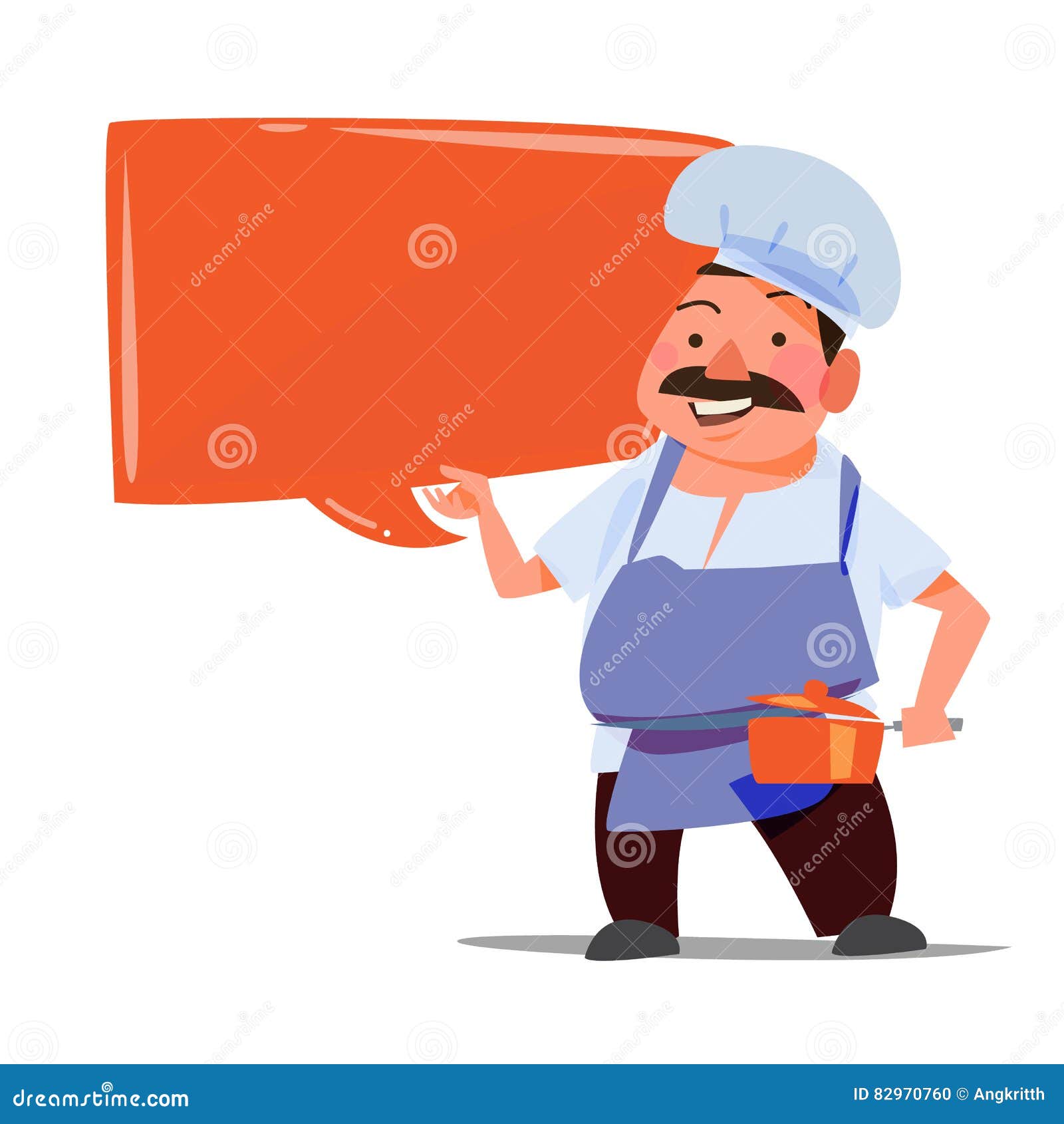 Chef with Talking Bubble for Presenting - Stock Illustration ...