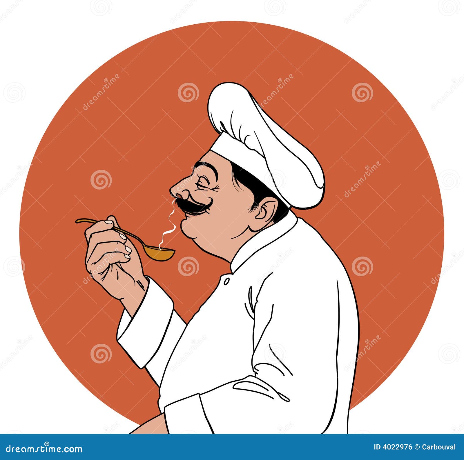 Chef tasting stock vector. Illustration of chef, cartoon - 4022976