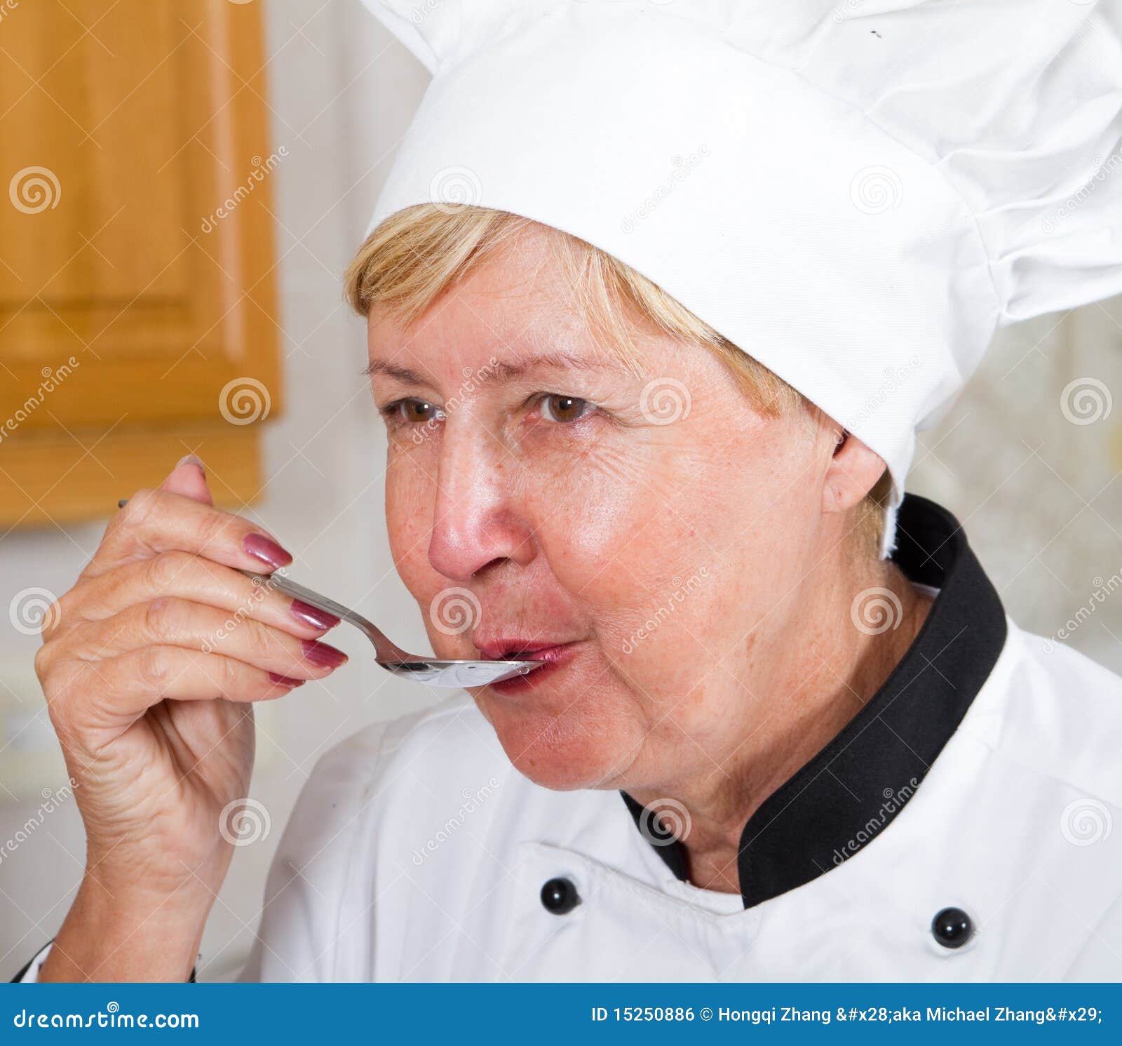 Chef tasting food stock photo. Image of kitchen, soup - 15250886