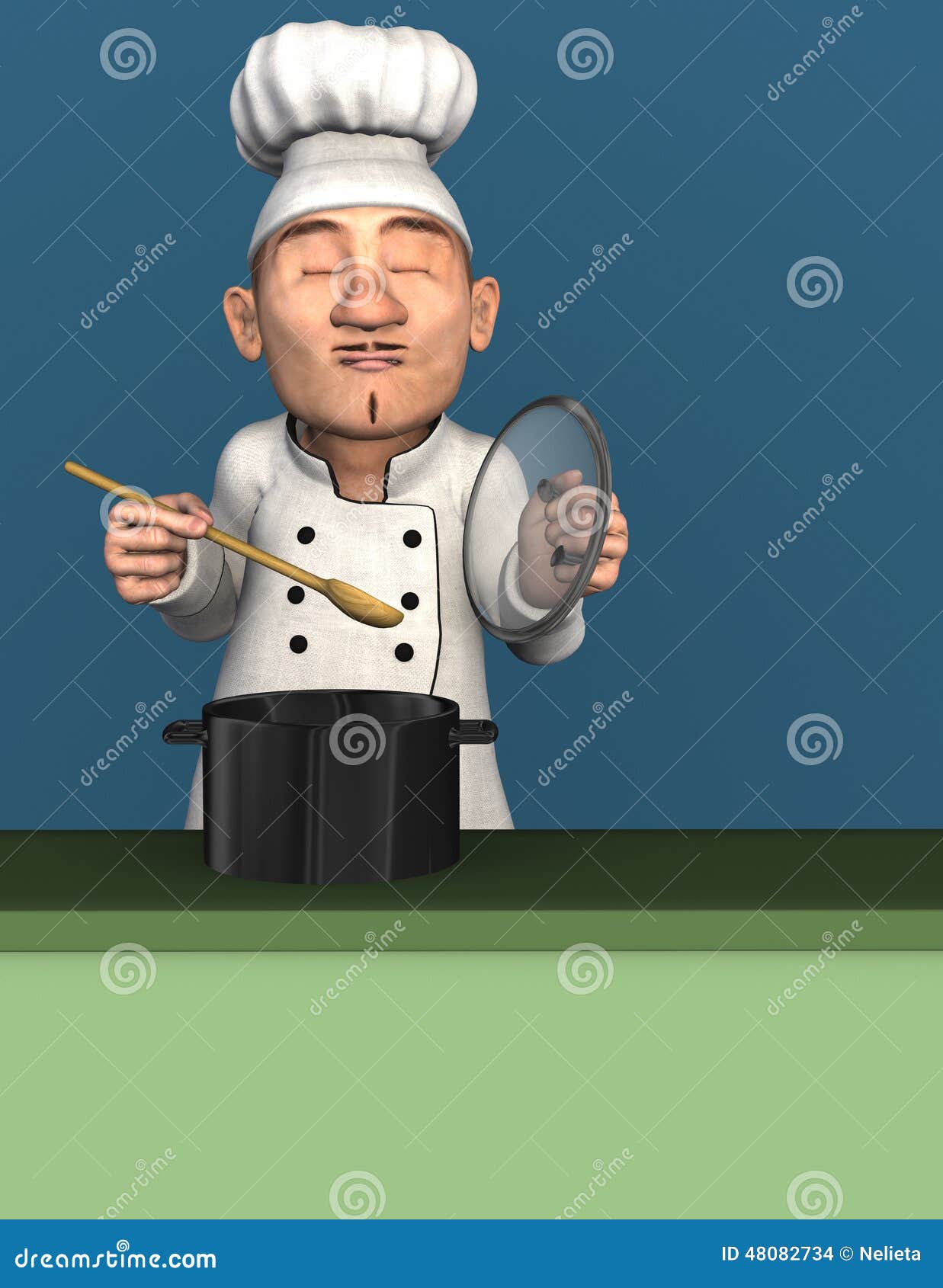 Chef tasting food stock illustration. Illustration of chef - 48082734