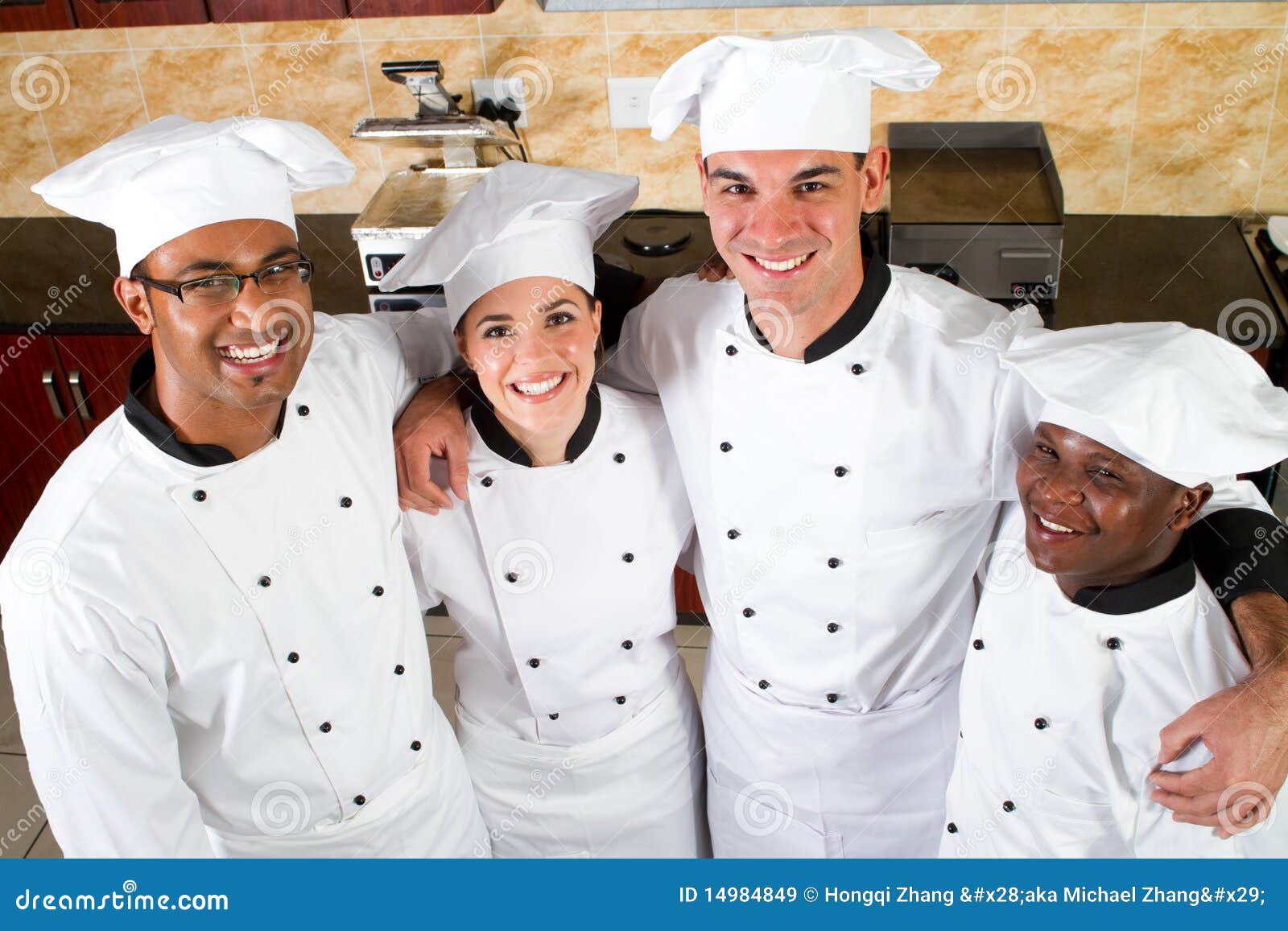 Chef team stock image. Image of black, catering, four - 14984849
