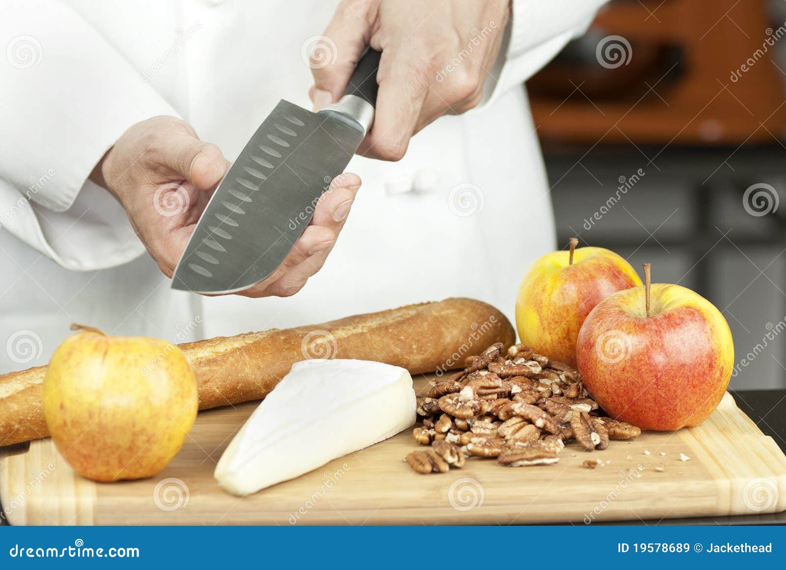 Chef Tests Knife Sharpness stock image. Image of cutting - 19578689