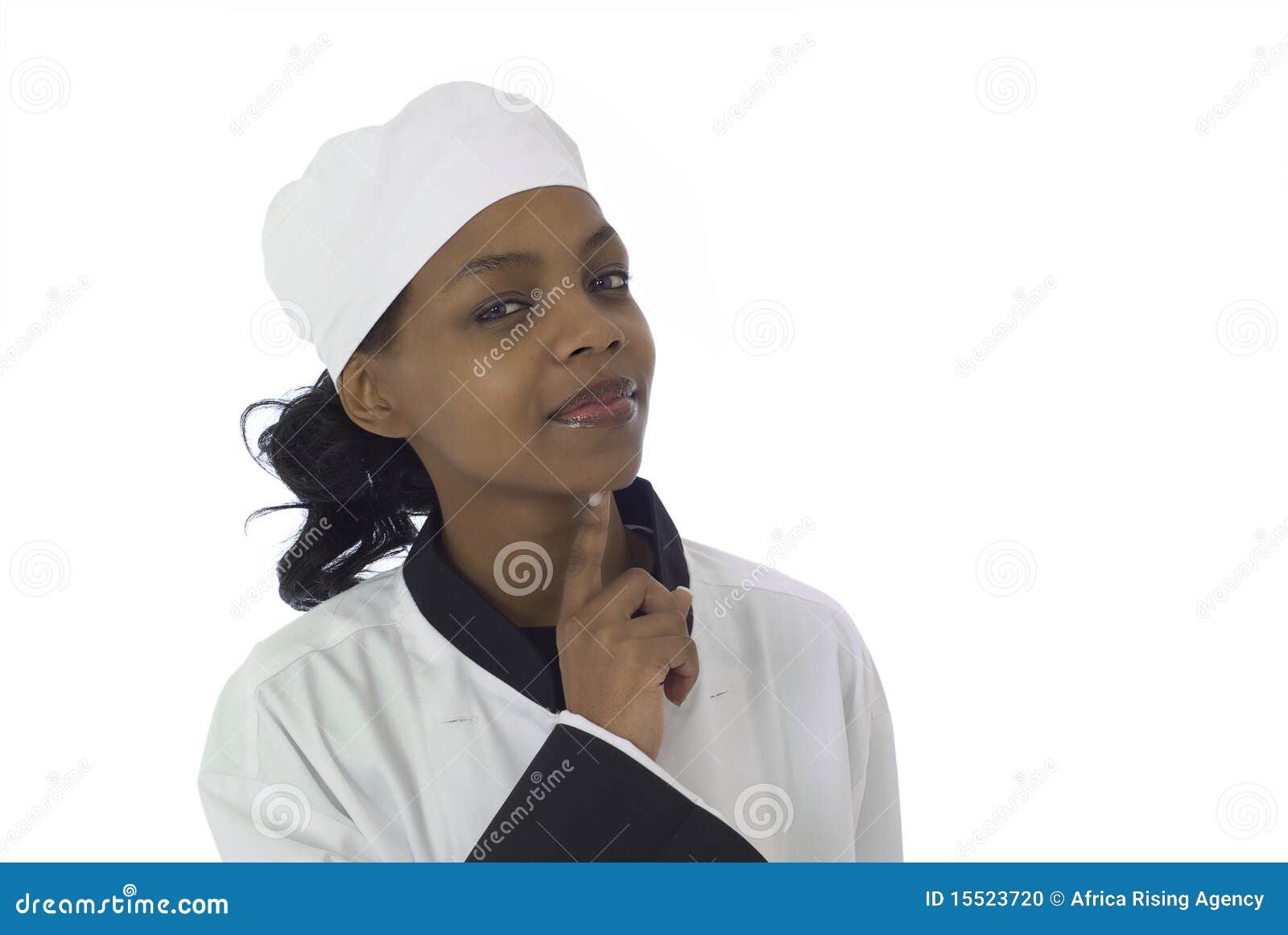 Chef thinking stock photo. Image of white, girl, portrait - 15523720