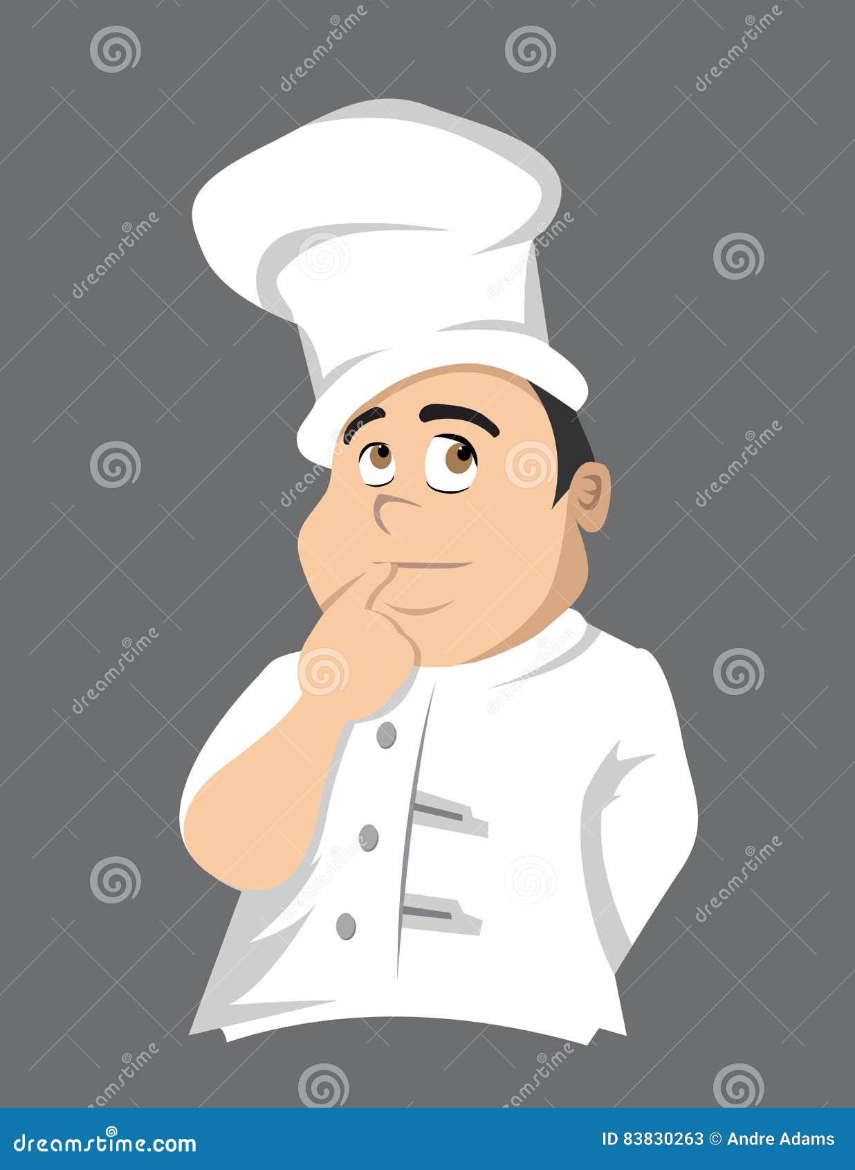 Chef thinking stock vector. Illustration of thinking - 83830263
