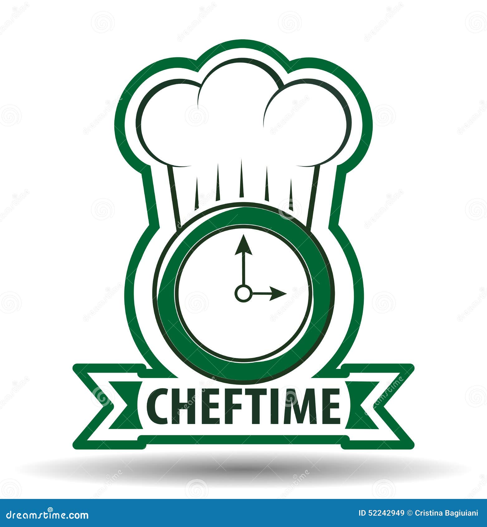 Chef Time Cook Vector Illustration Stock Vector - Illustration of ...
