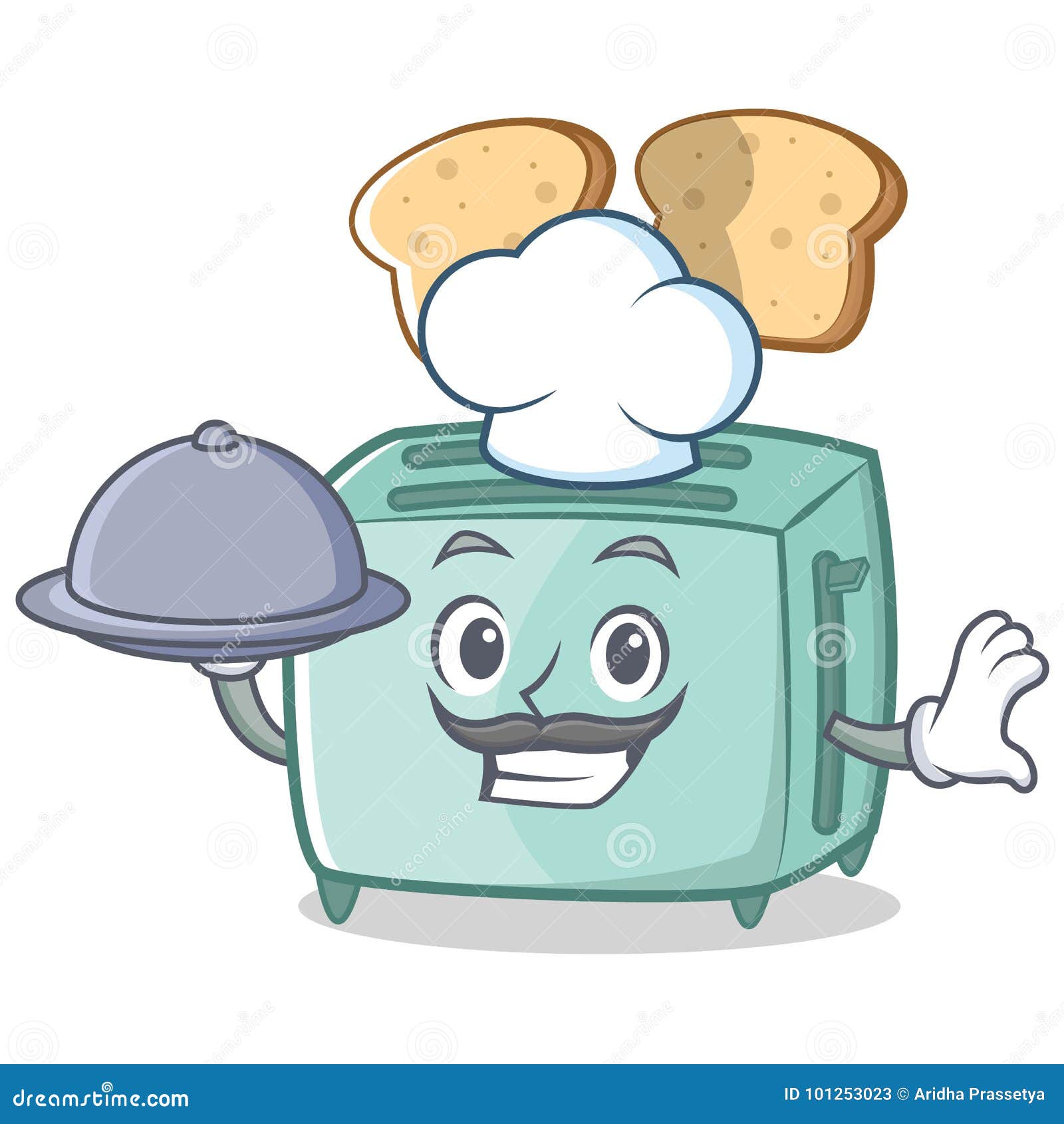 Chef Toaster Character Cartoon Style Stock Vector - Illustration of ...
