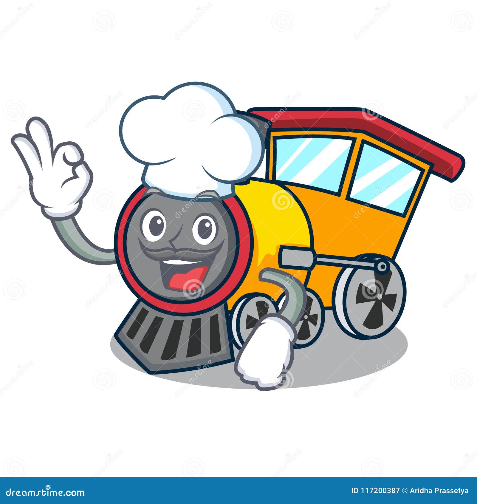 Chef Train Character Cartoon Style Stock Vector - Illustration of ...