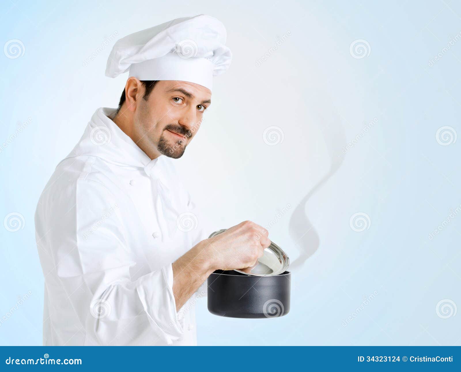 Chef in Uniform Preparing Delicious Food Stock Photo - Image of healthy ...