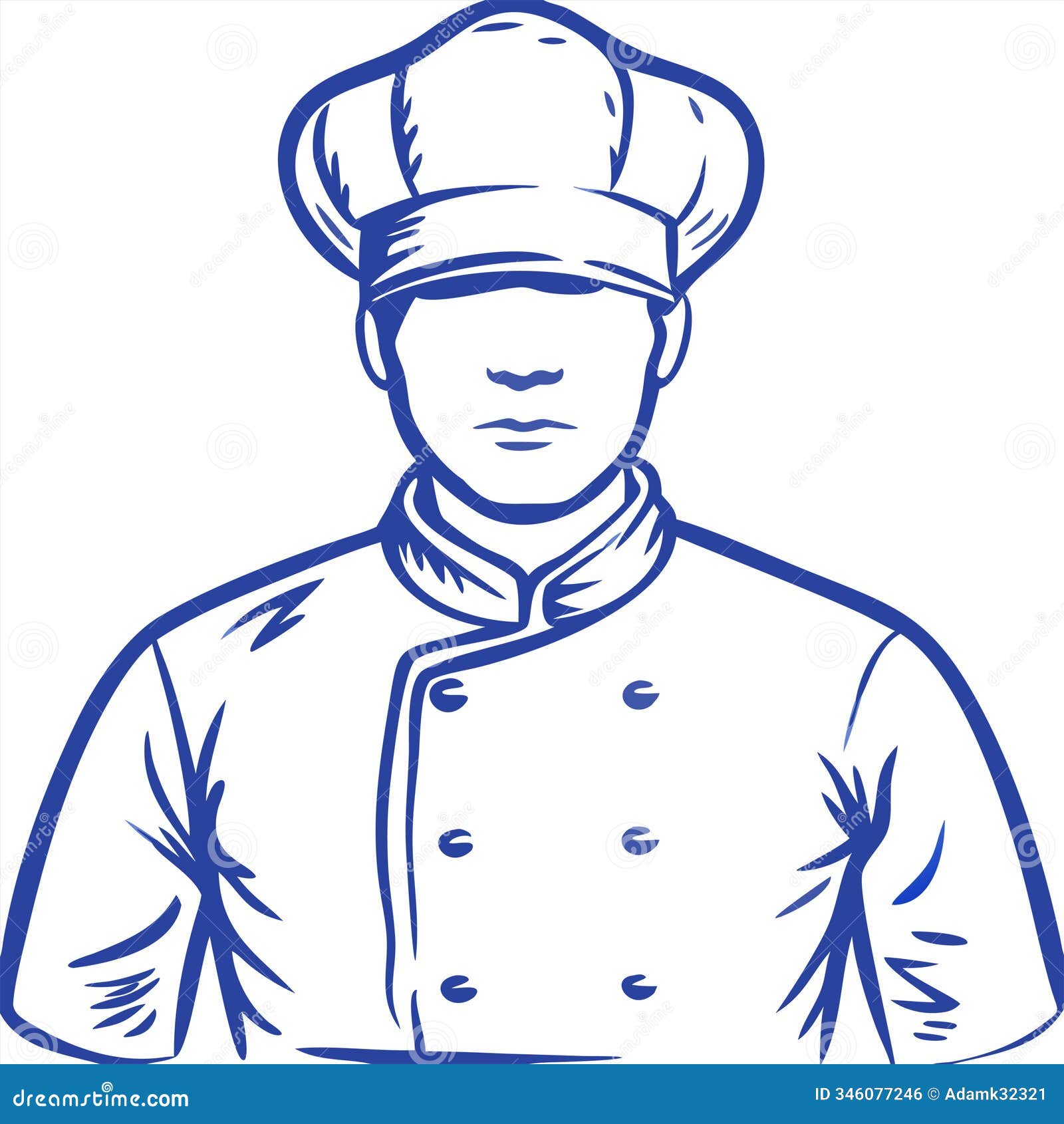 Chef in Uniform Vector Illustration for Culinary and Hospitality Design ...
