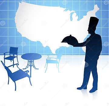 Chef with United States Map Stock Vector - Illustration of background ...