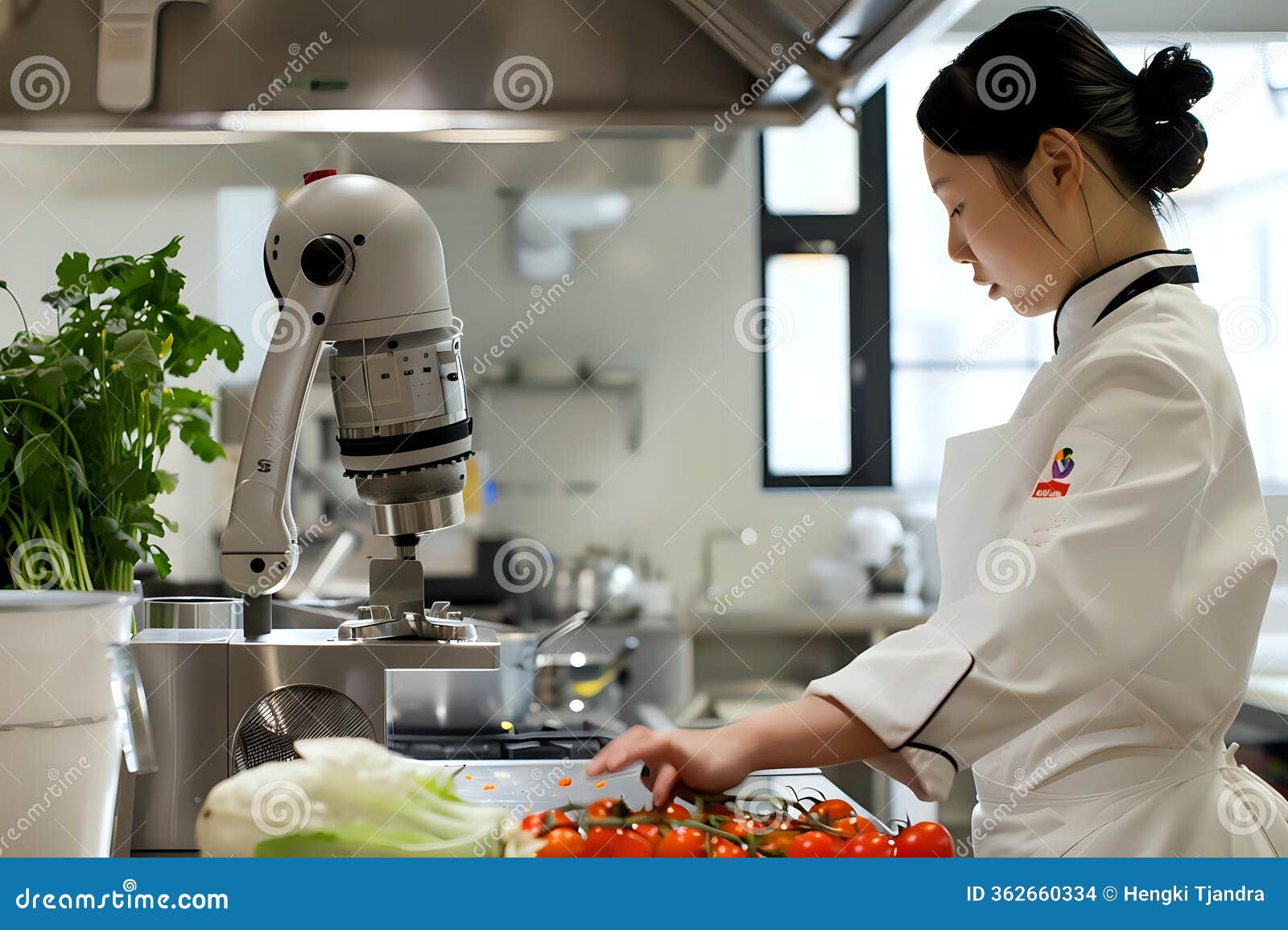 Chef Uses Robotic Arm for Precise Vegetable Preparation in Modern ...