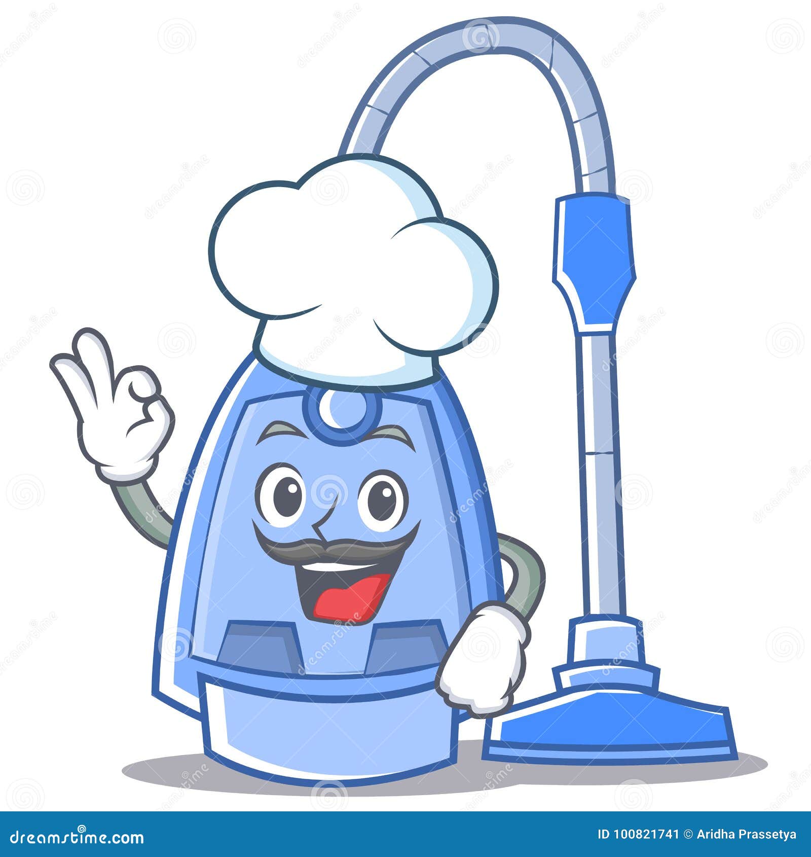 Chef Vacuum Cleaner Character Cartoon Stock Vector - Illustration of ...
