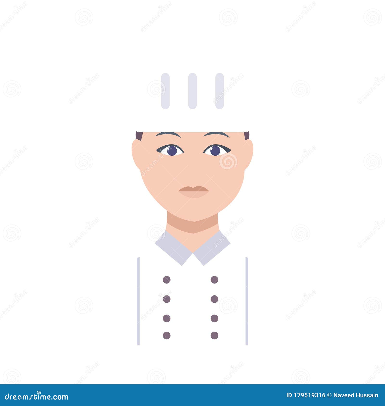 Chef Vector Flat Color Icon Stock Vector - Illustration of premium ...