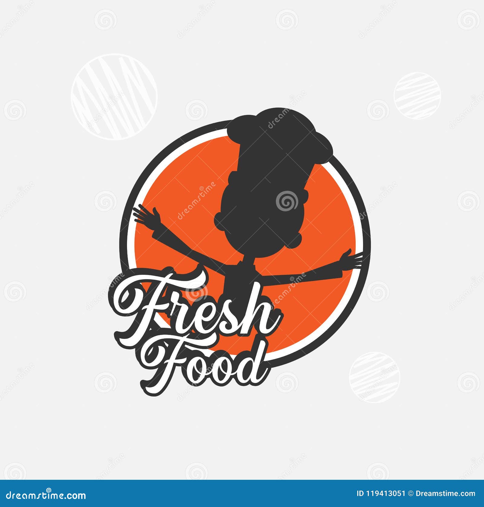 Chef Vector Illustration Design - Fresh Food Logo Stock Illustration ...
