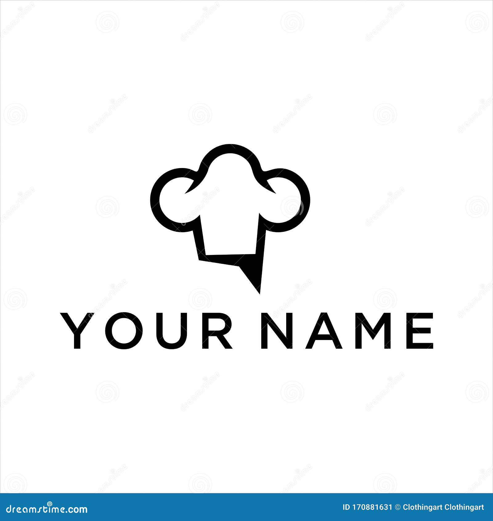 Chef Vector Logo Graphic Modern Abstract Stock Vector - Illustration of ...