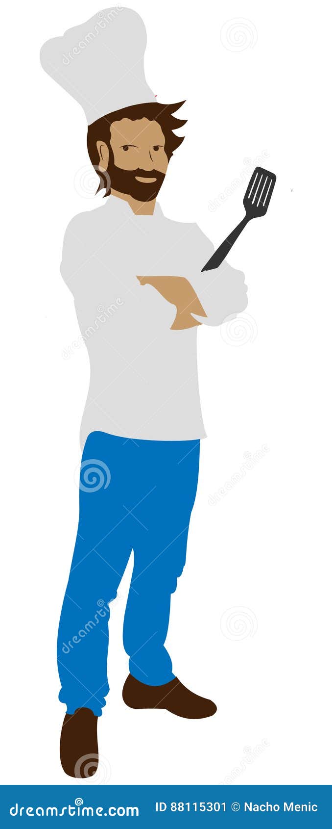 Chef Vector stock vector. Illustration of vector, kitchen - 88115301