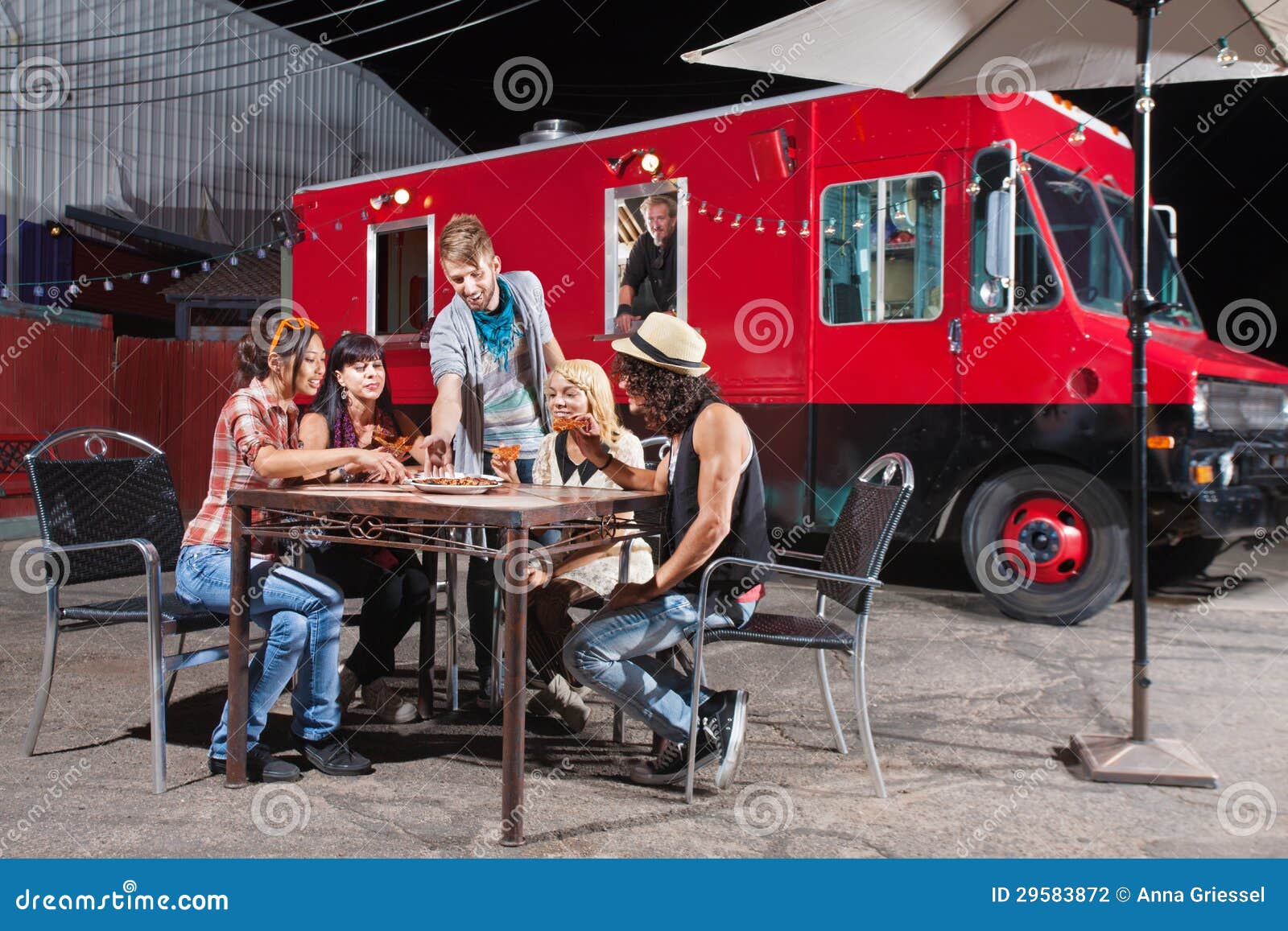 Chef Watching Happy Customers Eat Stock Photo - Image of cafe, mature ...