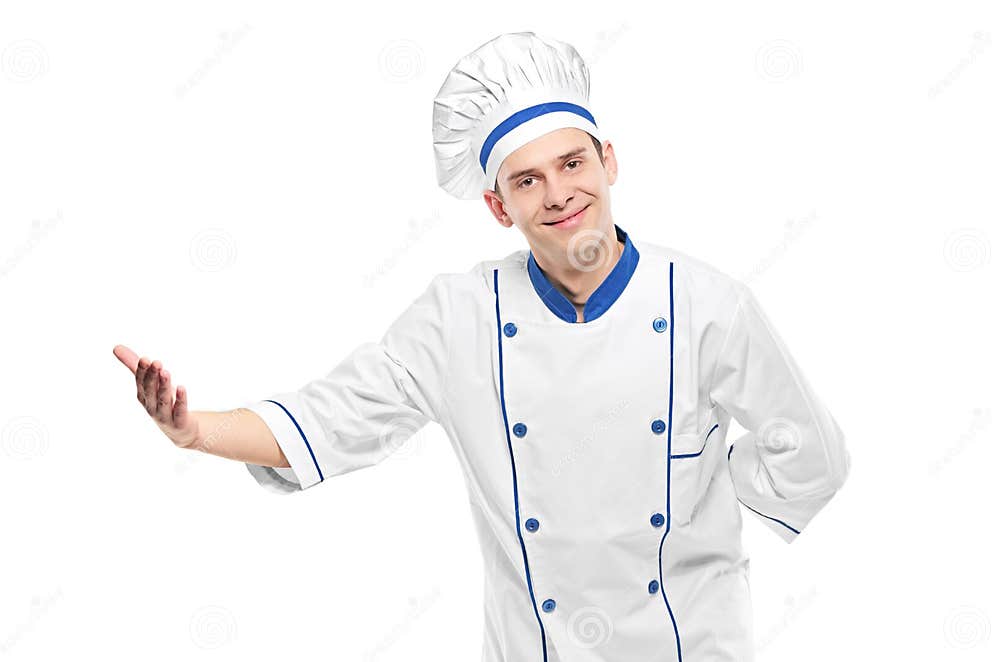 A chef welcoming stock photo. Image of clothes, chef - 13458682