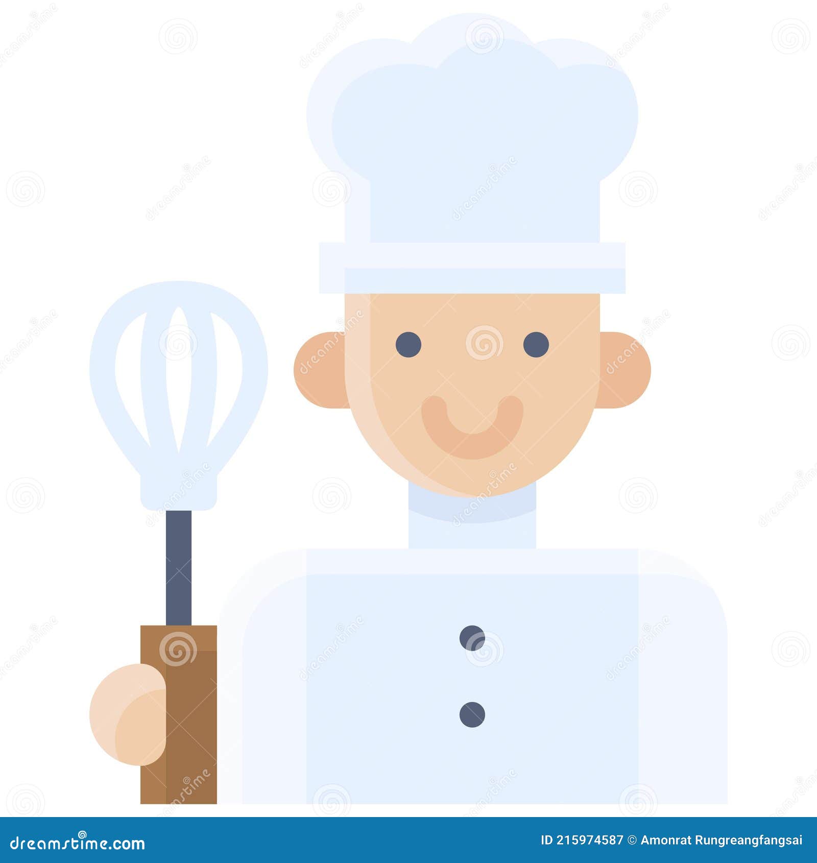 Chef with Whisk Icon, Bakery and Baking Related Vector Stock Vector ...