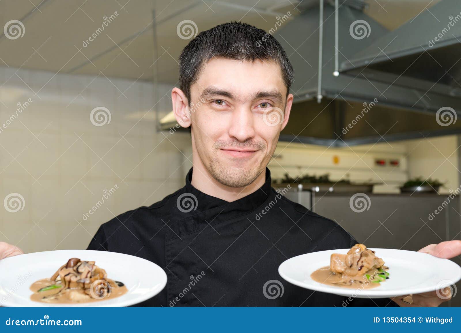 Chef wishes bon appetit stock photo. Image of food, public - 13504354