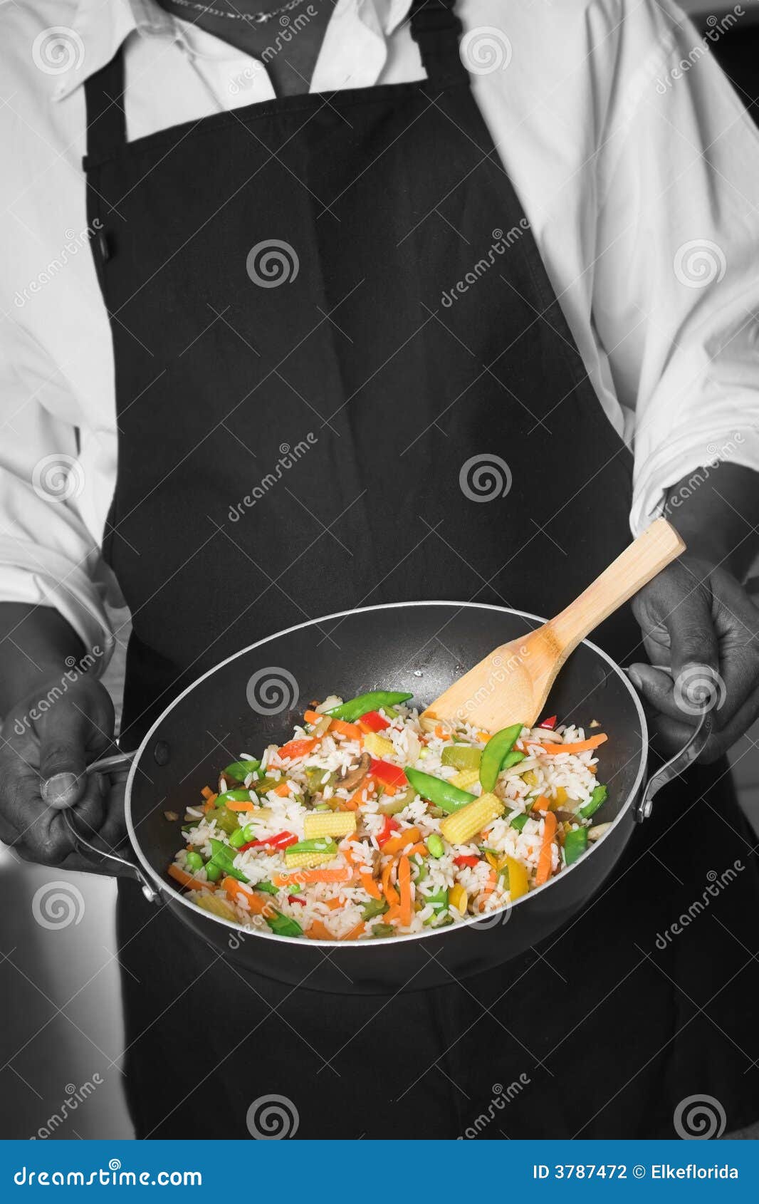 Chef With Wok Stock Photography | CartoonDealer.com #3787472