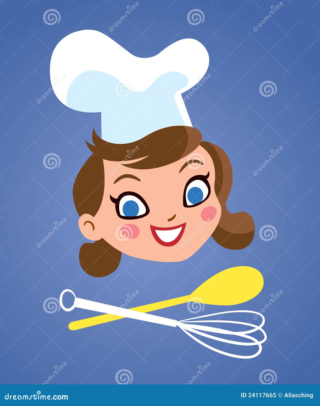 Chef Man And Woman In The White Uniform Standing Vector Illustration