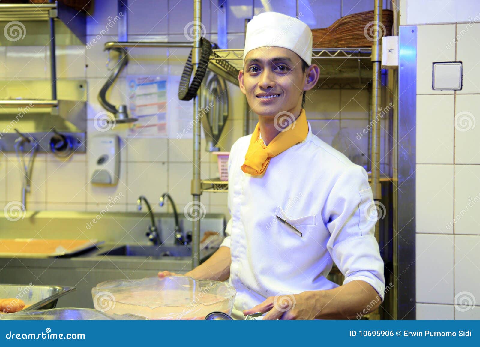 Chef at work stock photo. Image of glad, people, place - 10695906