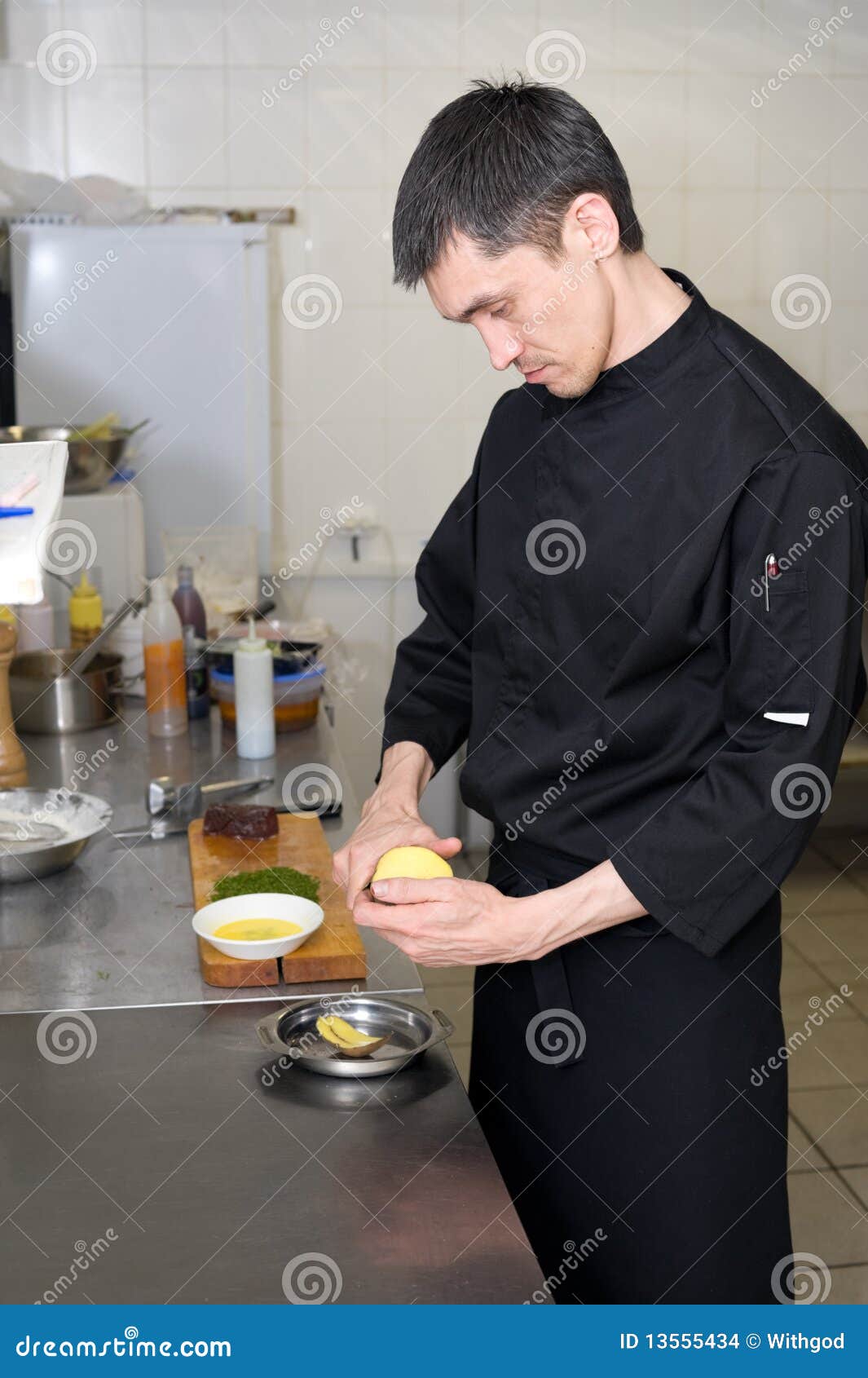 Chef at work stock photo. Image of shallow, busy, cook - 13555434