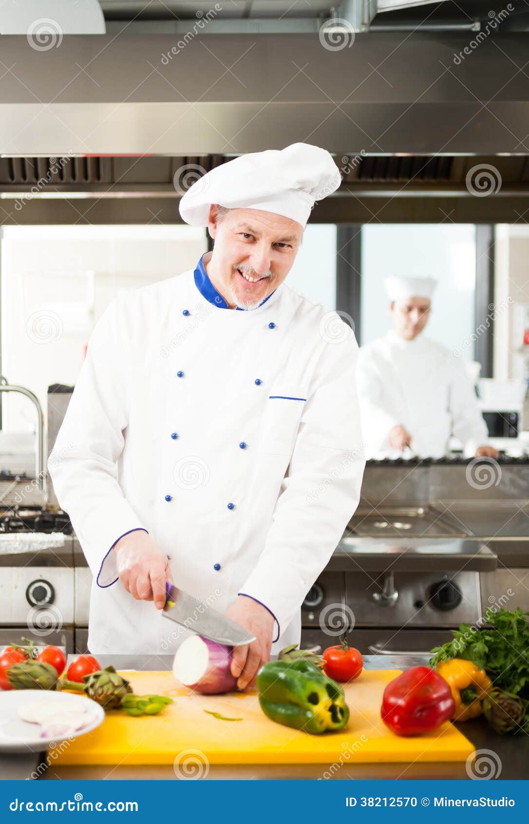 Chef at work stock photo. Image of chefs, knife, indoor - 38212570